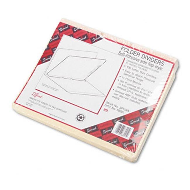 Smead MLA Self-Adhesive Manila Folder Dividers, Divided File Separator ...