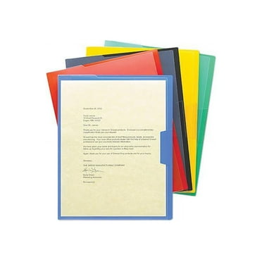 Pendaflex Clear Poly Index Folders, Letter Size, Assorted Colors, 10 ...