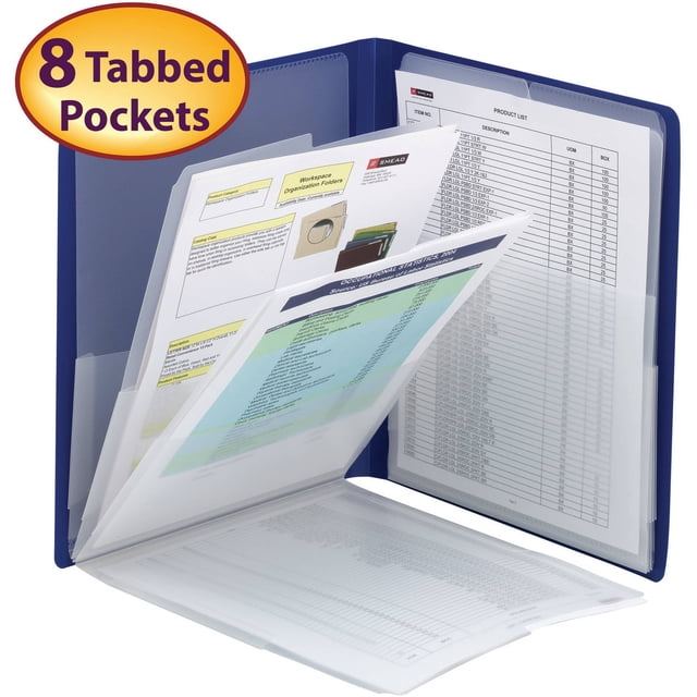 Smead Organized Up® Multi Pocket Organizer Dark Blue Letter (87723 ...