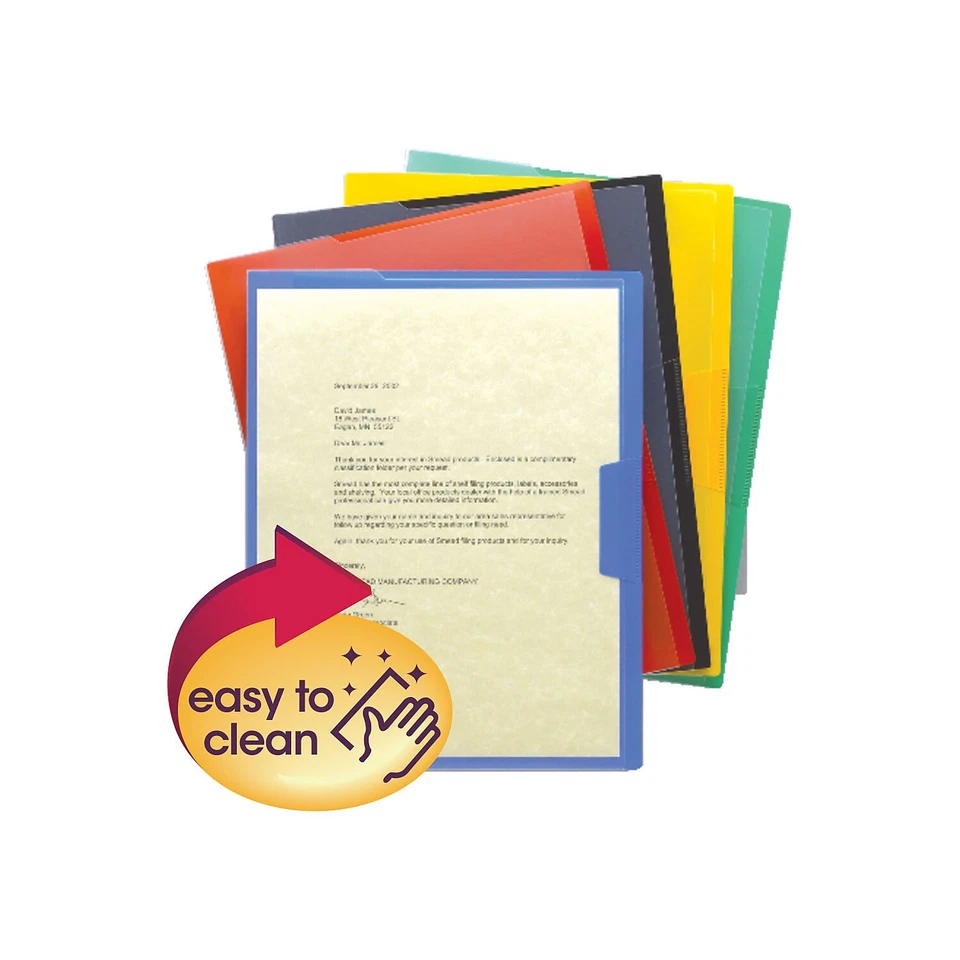 Smead Organized Up Poly Opaque Project Jackets Letter Assorted 5/Pack ...