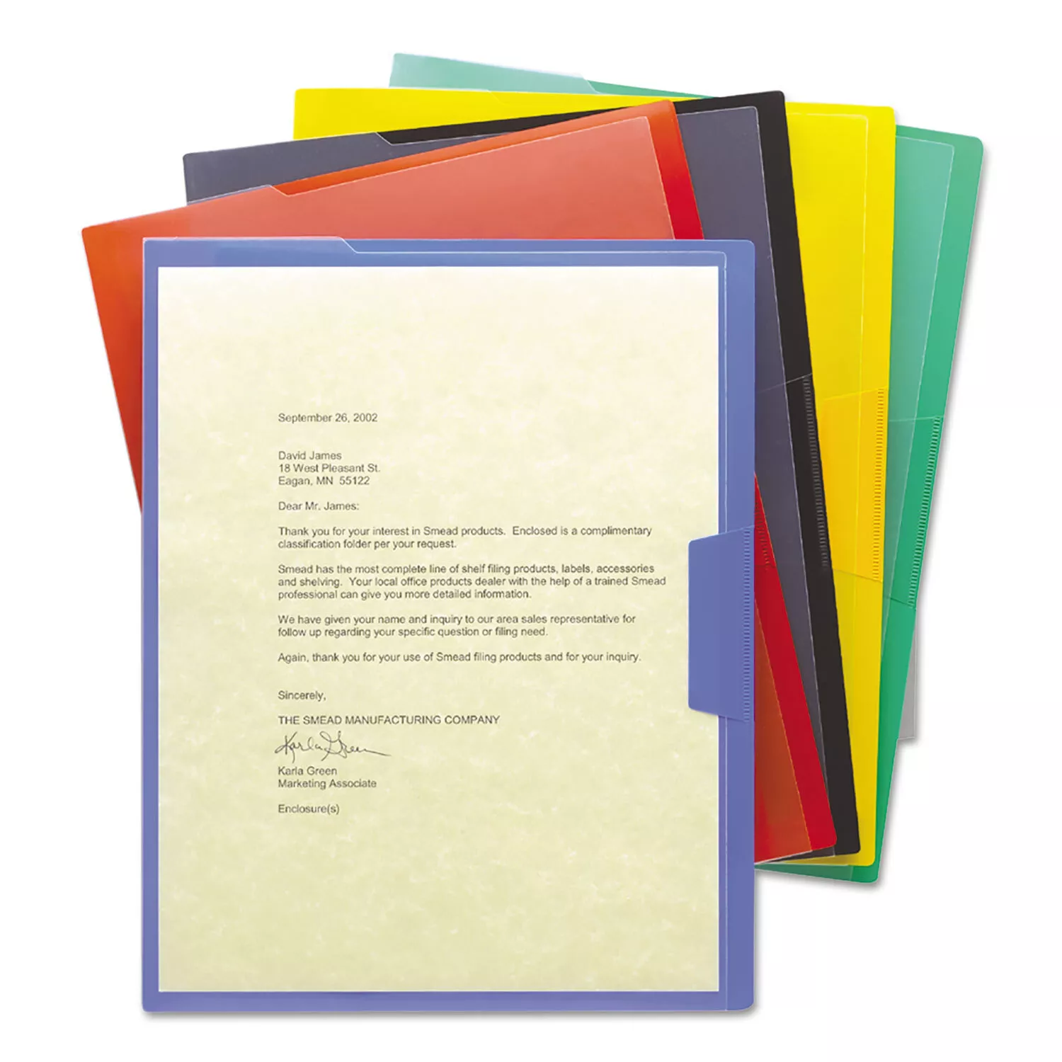 Smead Organized Up Poly Opaque Project Jackets Letter Assorted 5/Pack ...