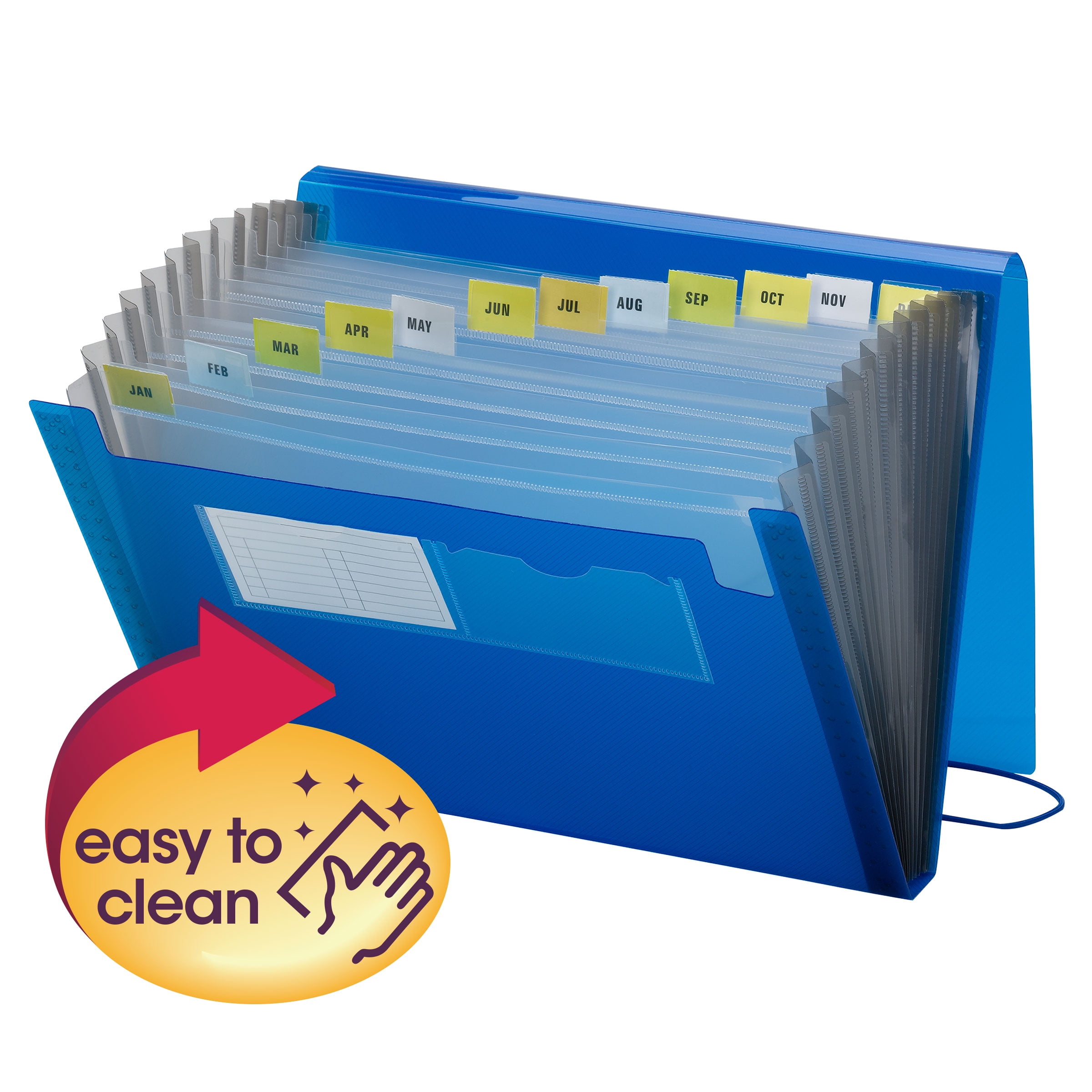 Smead Poly Expanding Files 12-Pocket with Cord Blue Letter (70876 ...