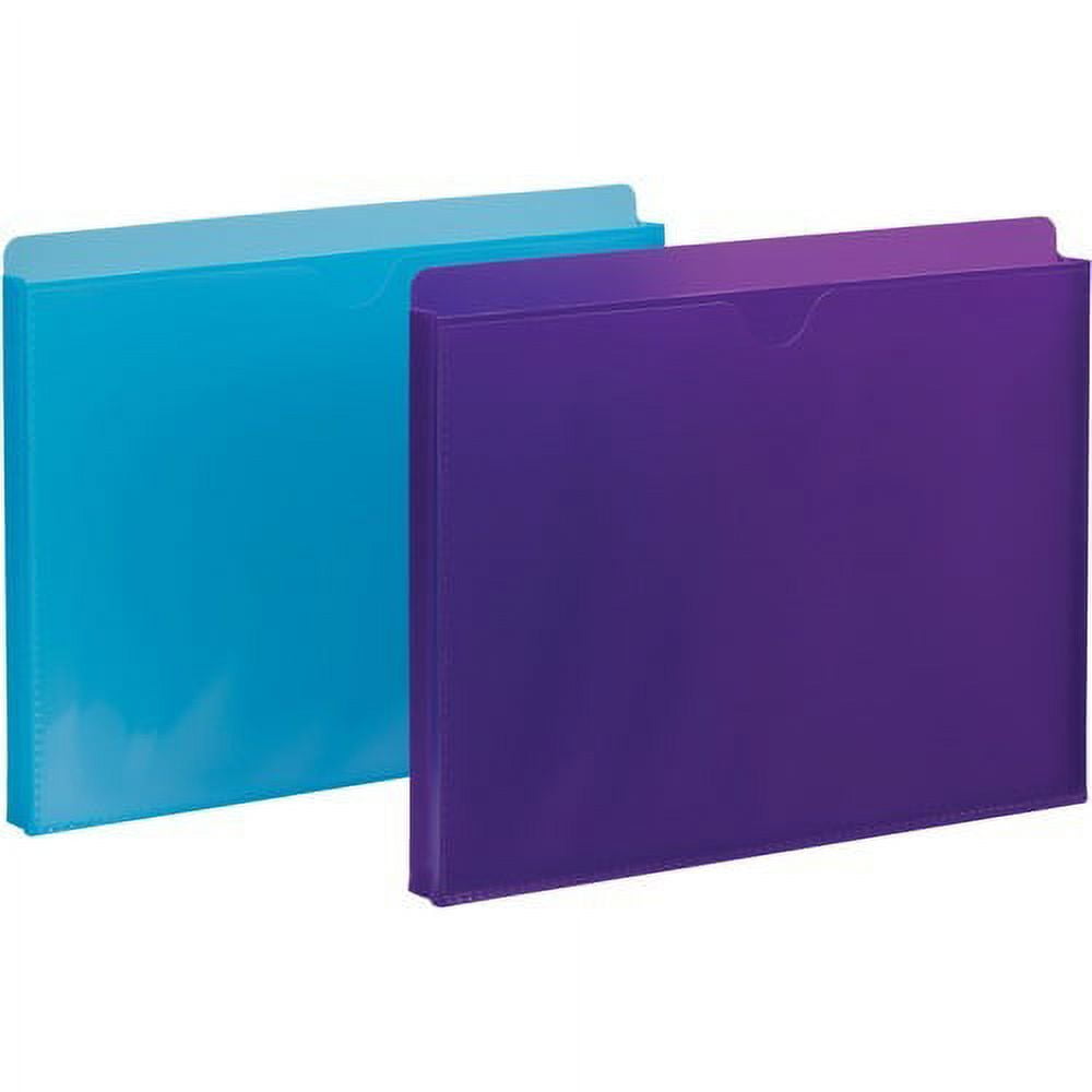 Smead Poly Expanding Jackets with Clear Sleeve Letter - 8 1/2" x 11 ...