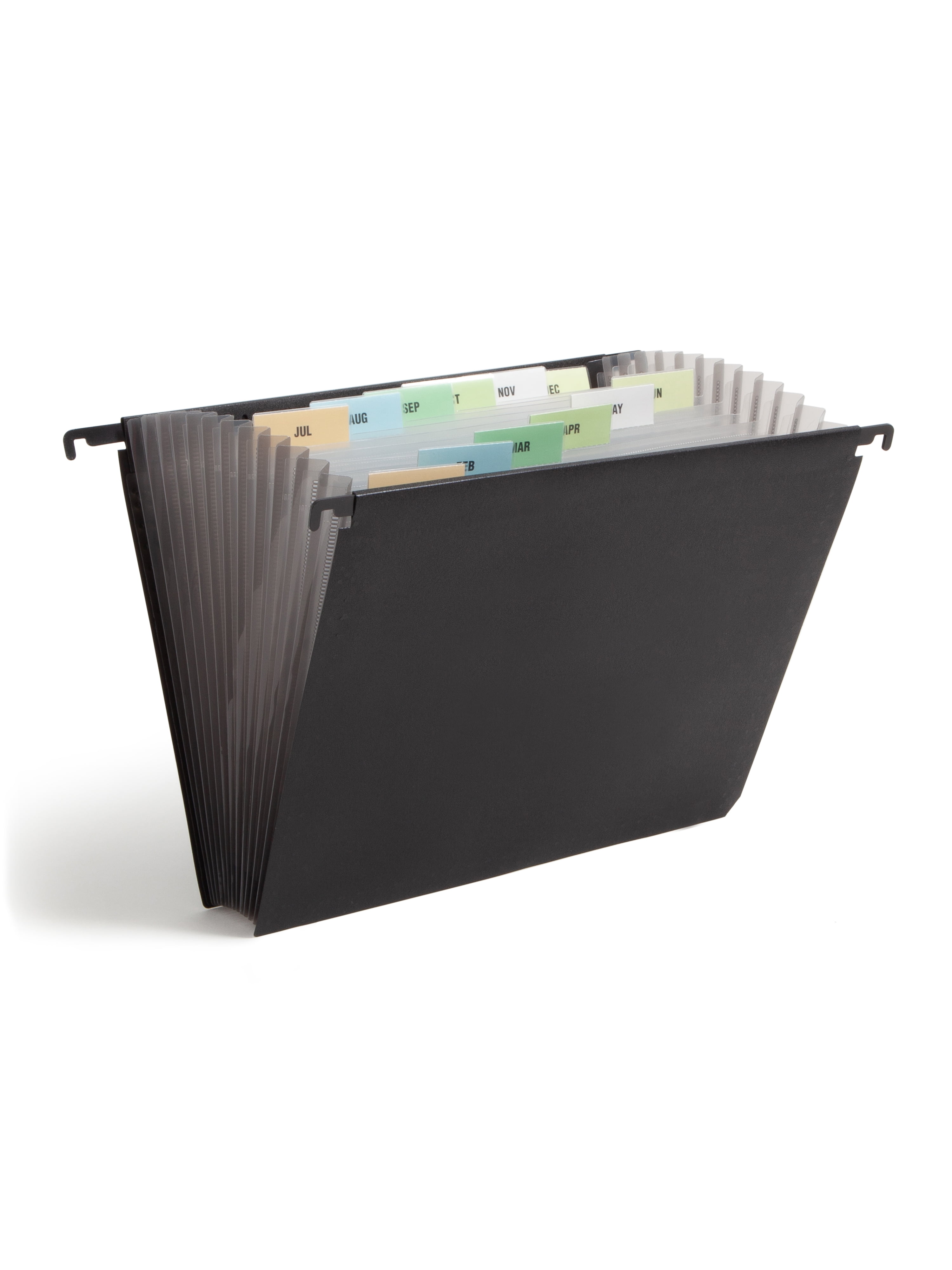 Smead Poly Hanging Expanding File, 12 Dividers, Letter Size, Black ...