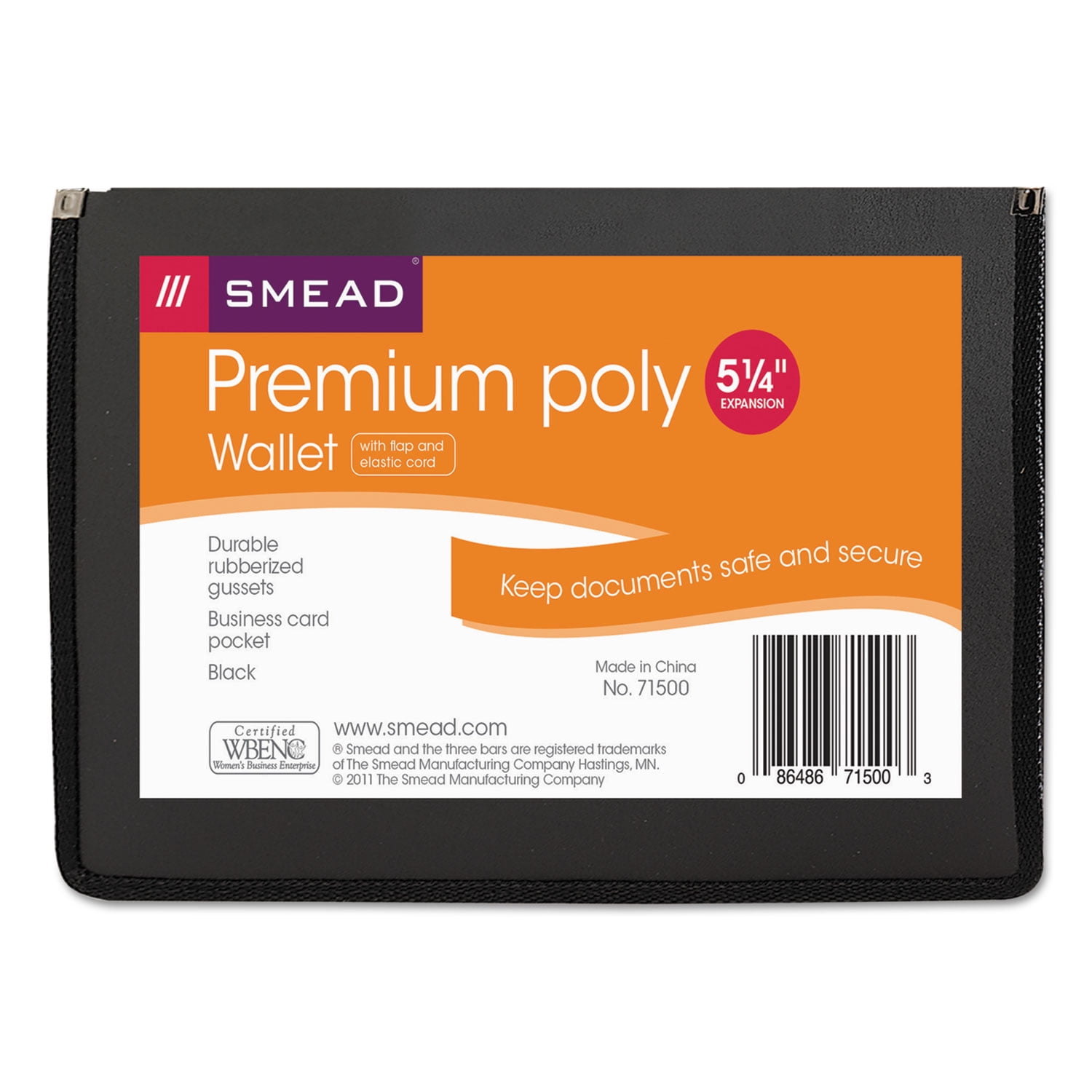 Smead Poly Premium Wallets 5.25"Exp Black Letter (71500) - Walmart.com
