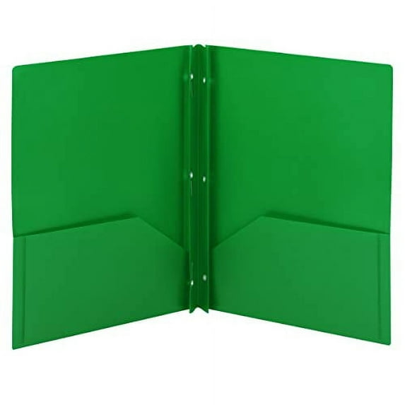 Smead Poly Two-Pocket Folder, Three-Hole Punch Prong Fasteners, Letter ...