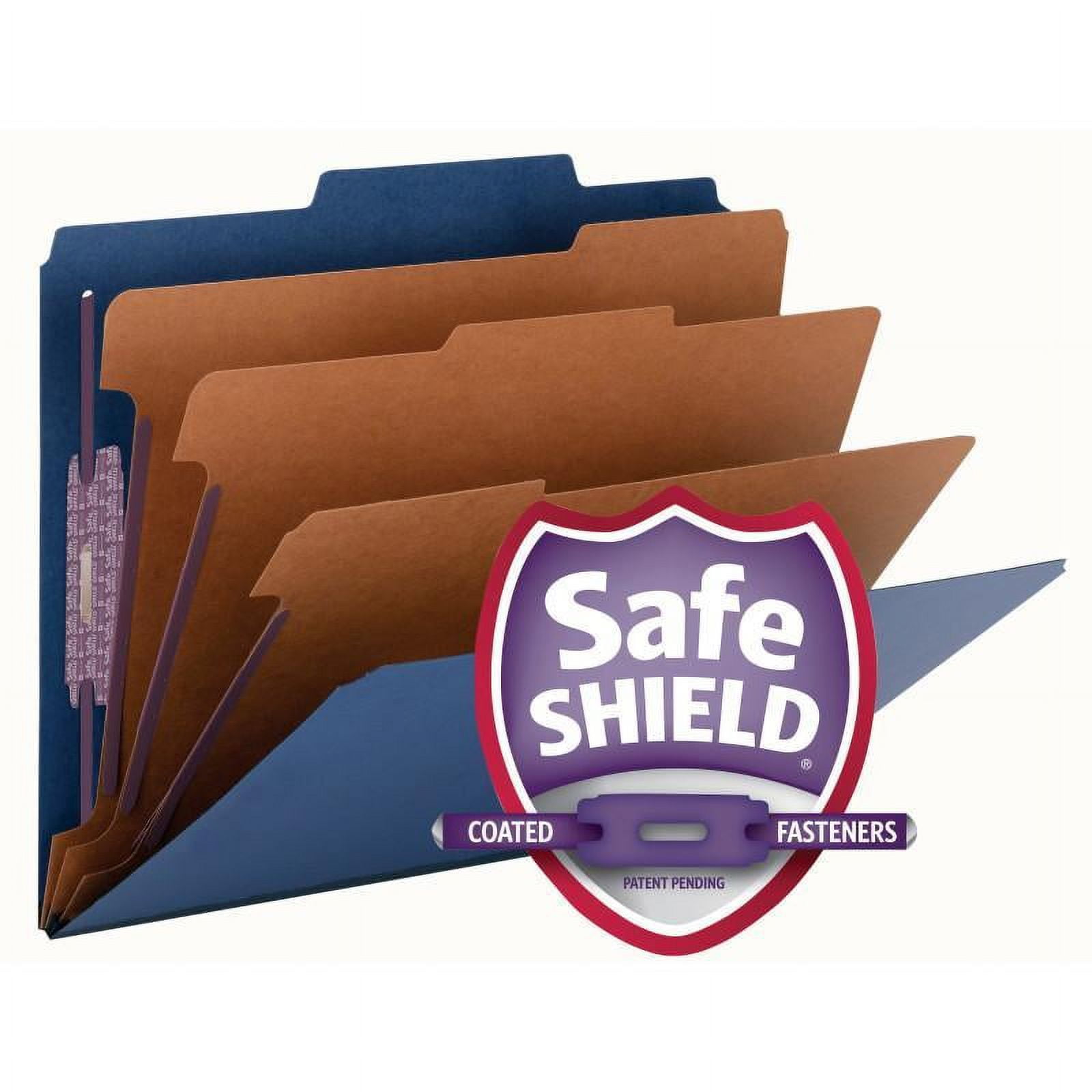 Smead Heavy Duty Pressboard Classification File Folder with SafeSHIELD ...
