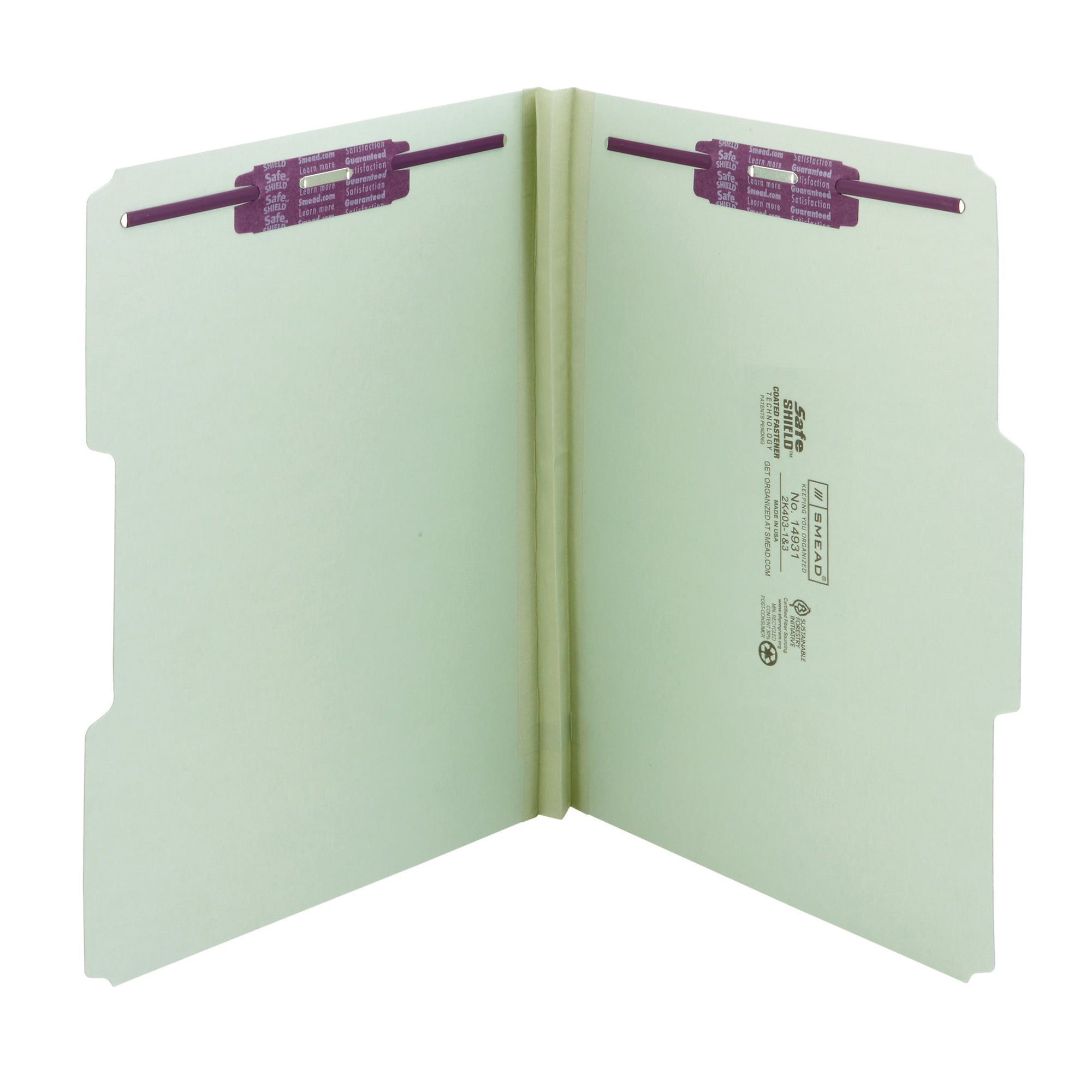Smead File Folders, SafeSHIELD Fasteners, Letter Size - 8 1/2" x 11", 1 ...