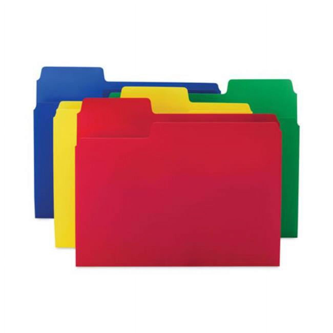 Smead SMD10516 1 by 3 Cut Poly SuperTab Top Tab File Folders, Assorted ...