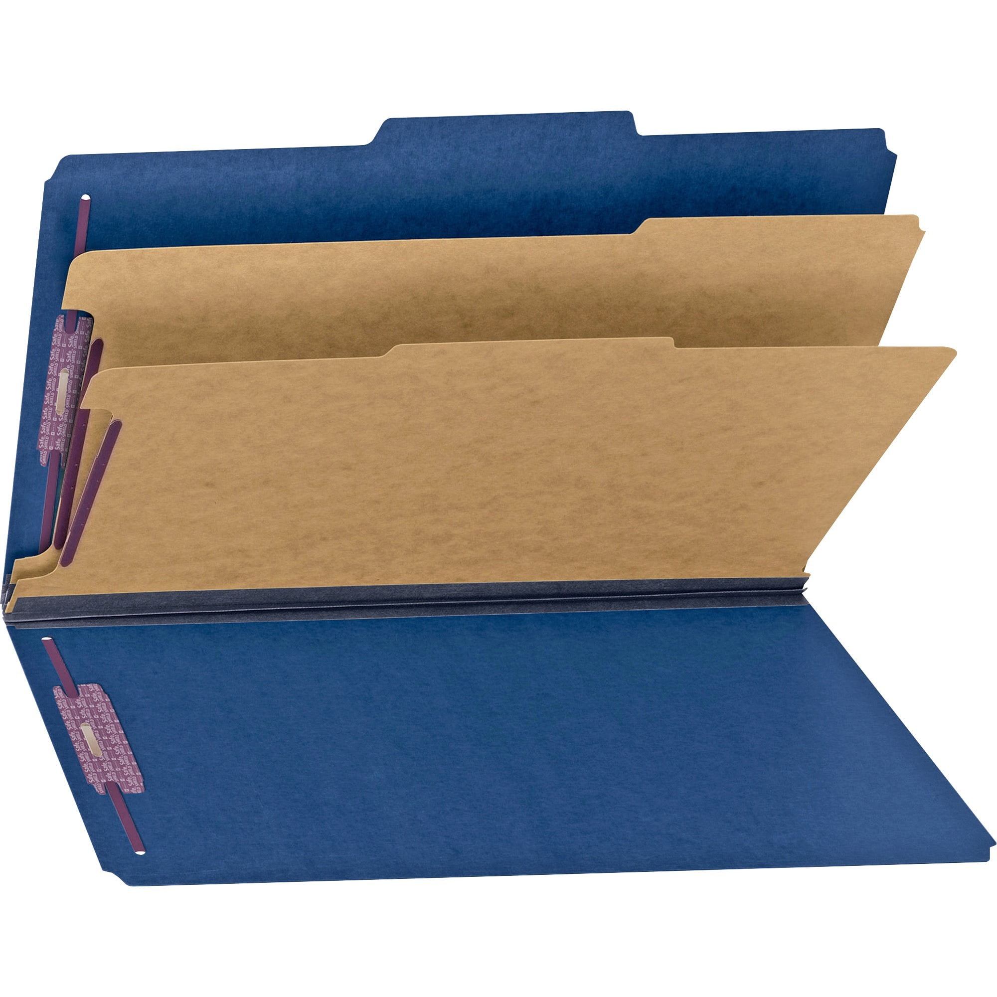 Smead SafeSHIELD® Classification Folder 2 Div Blue 10/BX Legal (19035 ...