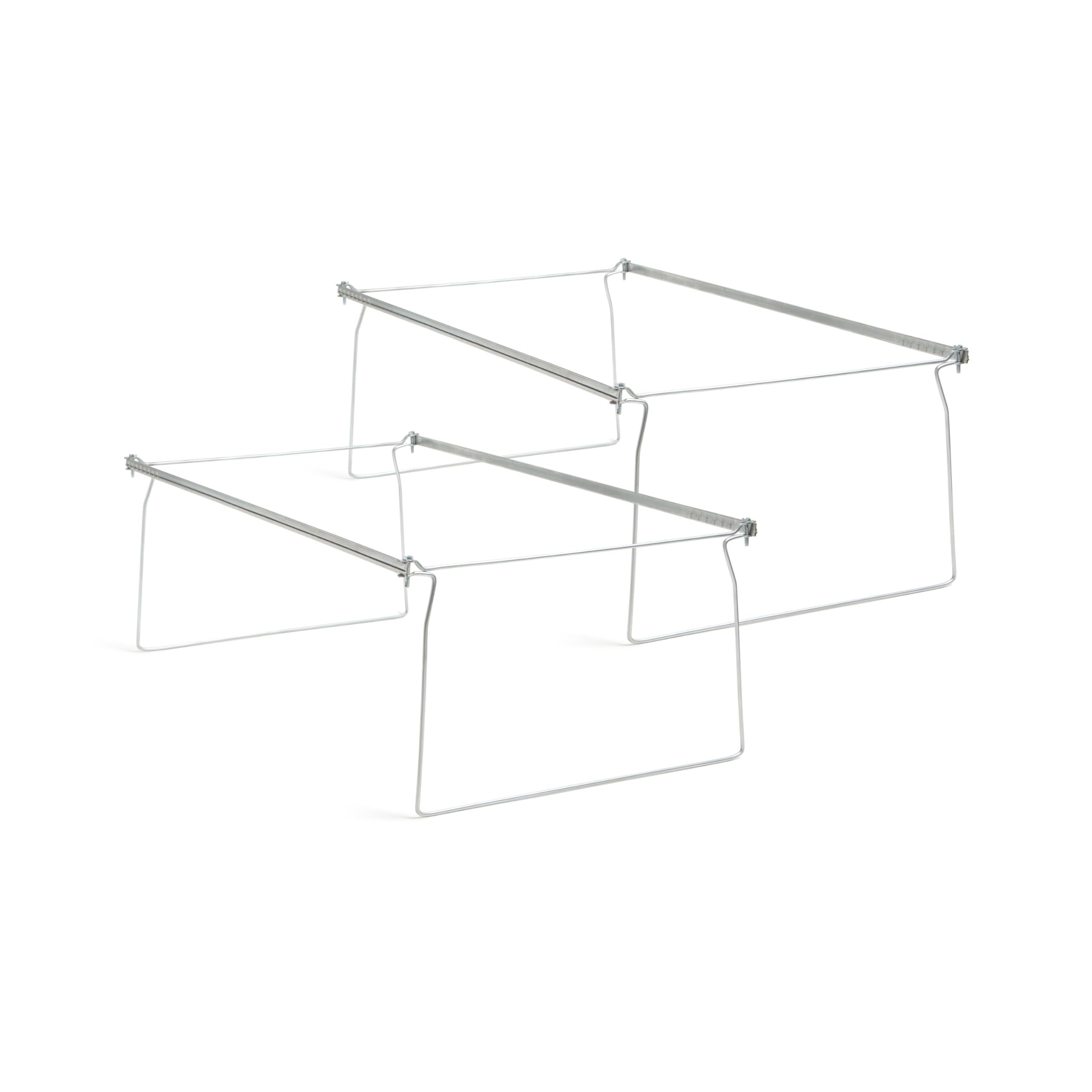 Smead Steel Hanging File Folder Frames, 2 Count, Gray, Adjustable Depth ...