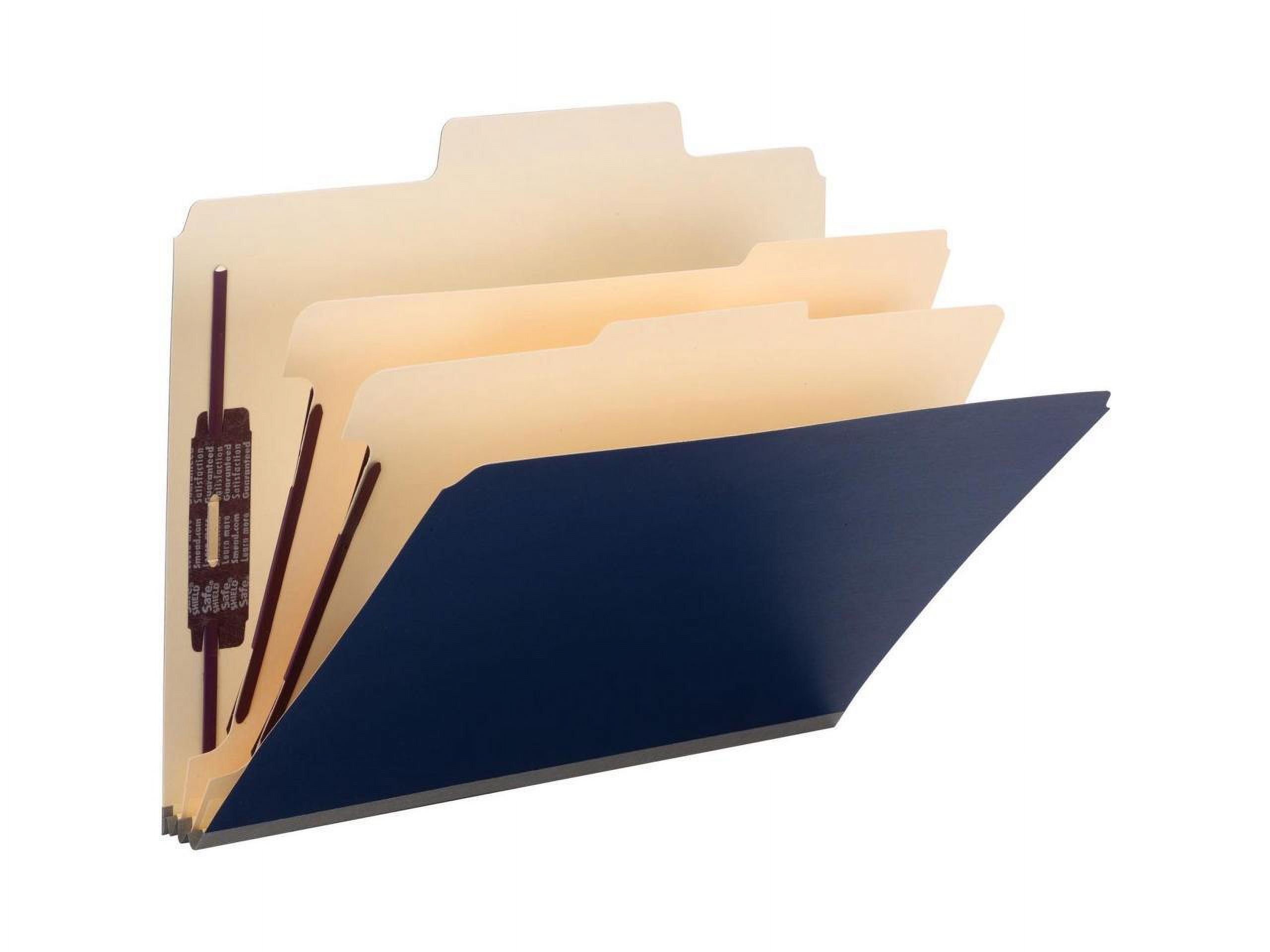 Smead SuperTab Classification Folders with SafeSHIELD Coated Fastener ...