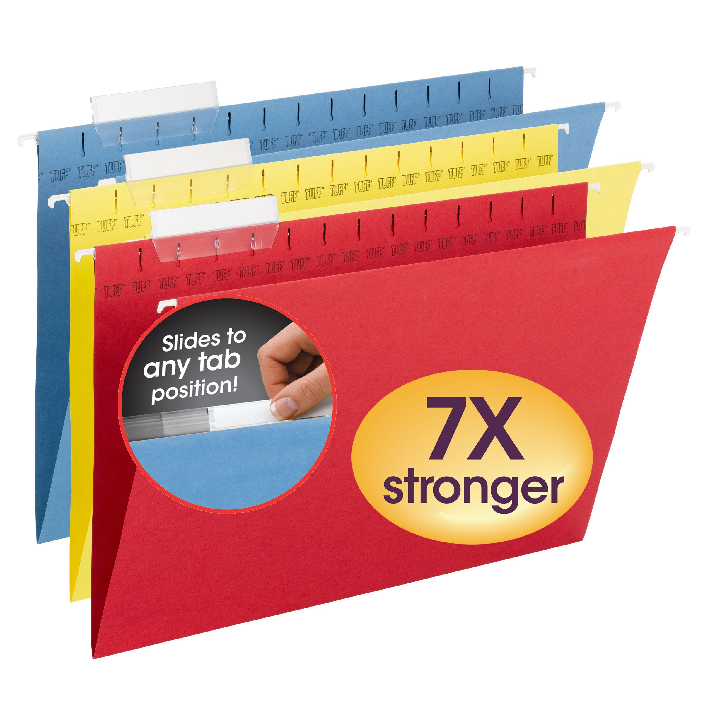 Smead TUFFÃ‚Â® Hanging File Folder with Easy SlideÃ¢â€žÂ¢ Tab, 1/3-Cut ...