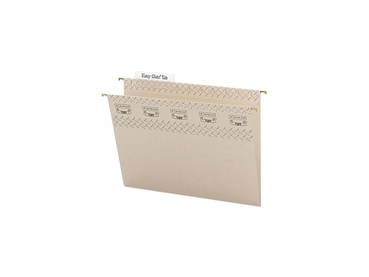 Smead 64092 Tuff Hanging Folder w/Easy Slide Tab, Letter, Steel Gray ...