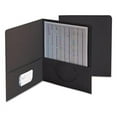 Smead Two-Pocket Folder, Textured Paper, Black, 25/Box (87853 ...
