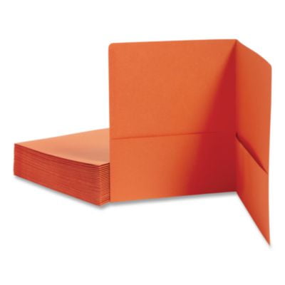 Smead Two-Pocket Folder, Textured Paper, Orange, 25/Box (87858 ...