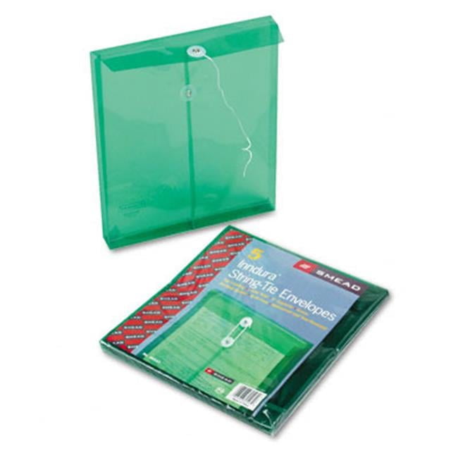 Smead Ultracolor Poly String & Button Envelope - Green - Letter Size ...