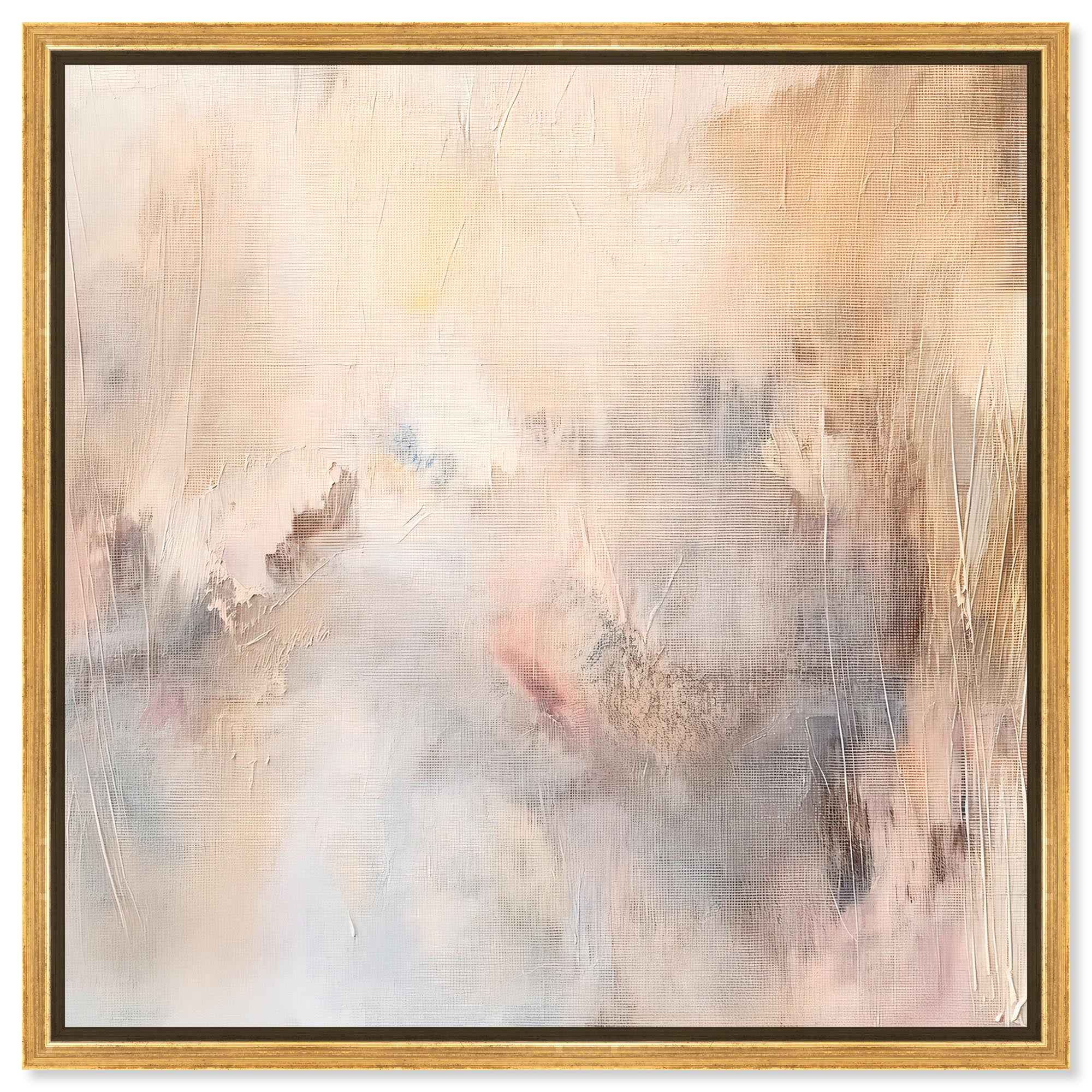 Smeared Codex (II) Canvas Minimalist Abstracts by Art Remedy, Gold ...