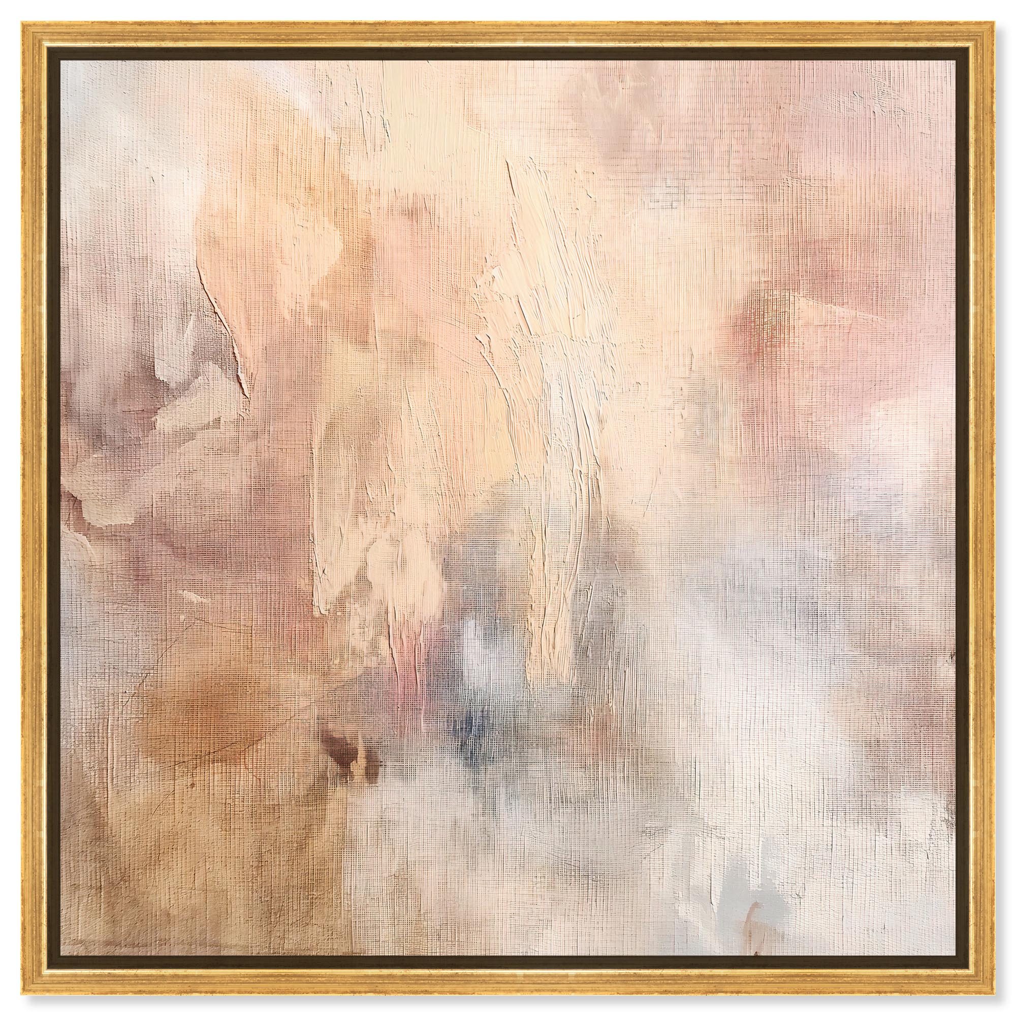 Smeared Codex (III) Canvas Minimalist Abstracts by Art Remedy, Gold ...