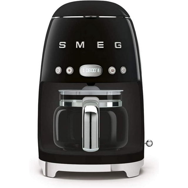 Smeg 50's Retro Style Aesthetic Drip Coffee Machine with 10 Cup Glass ...