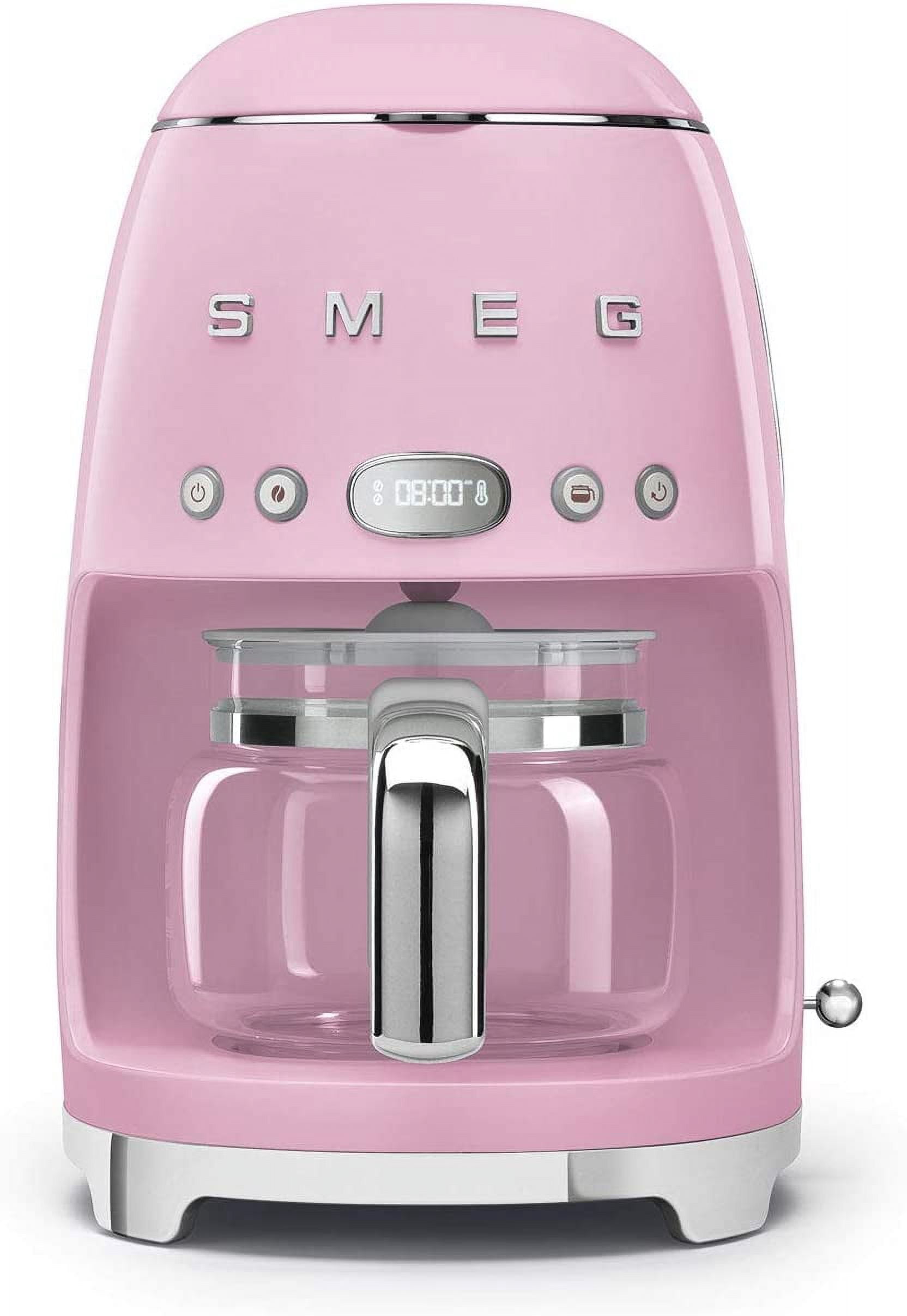 Smeg 50's Retro Style Aesthetic Drip Coffee Machine with 10 Cup Glass ...
