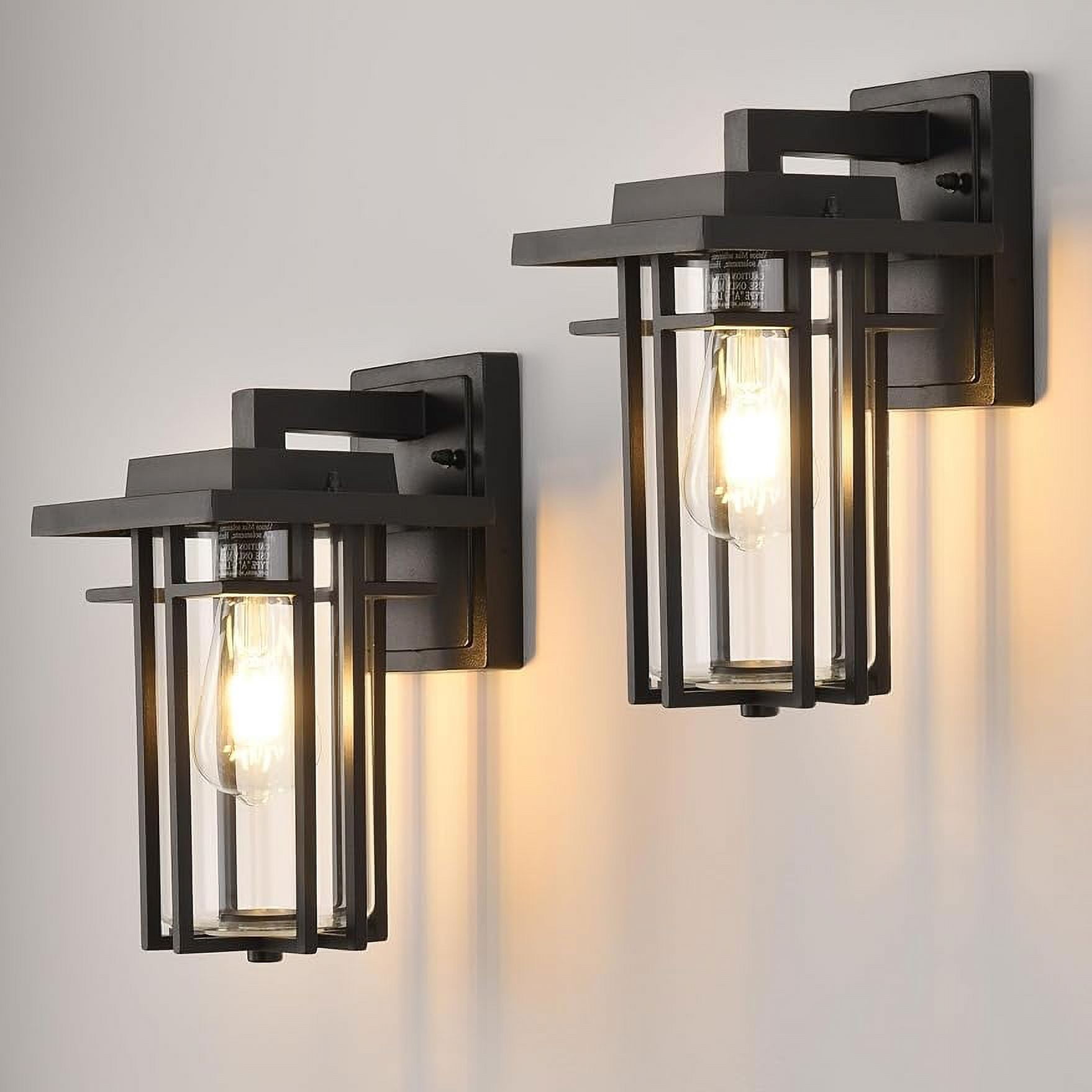 Outdoor Wall Porch Lights Led Matte Black Wall Mount Exterior Lamp Ip65 ...