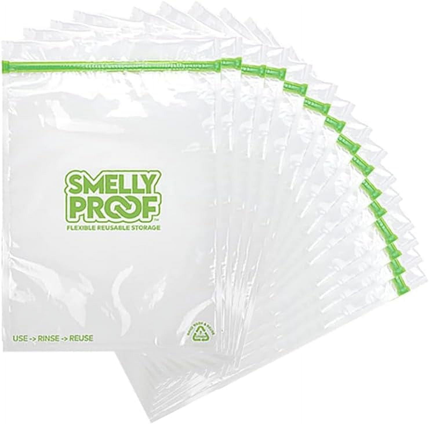 Smelly Proof Reusable Food Storage Bags – 15-Pack, XXL 12"x16", 2 ...