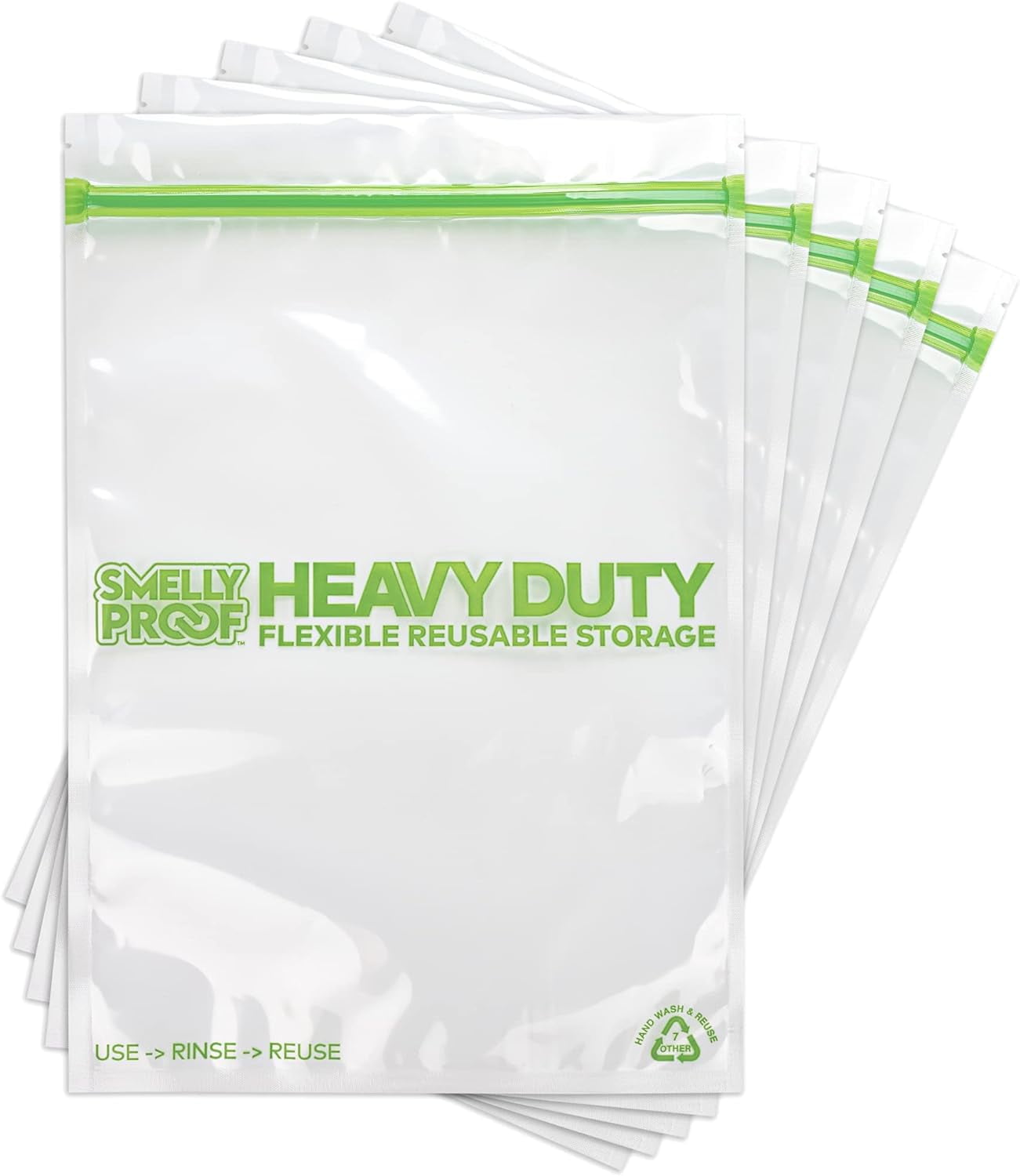 Smelly Proof, Reusable Freezer Bags, XXL 2-Gallon, 12"x16" 5pk ...