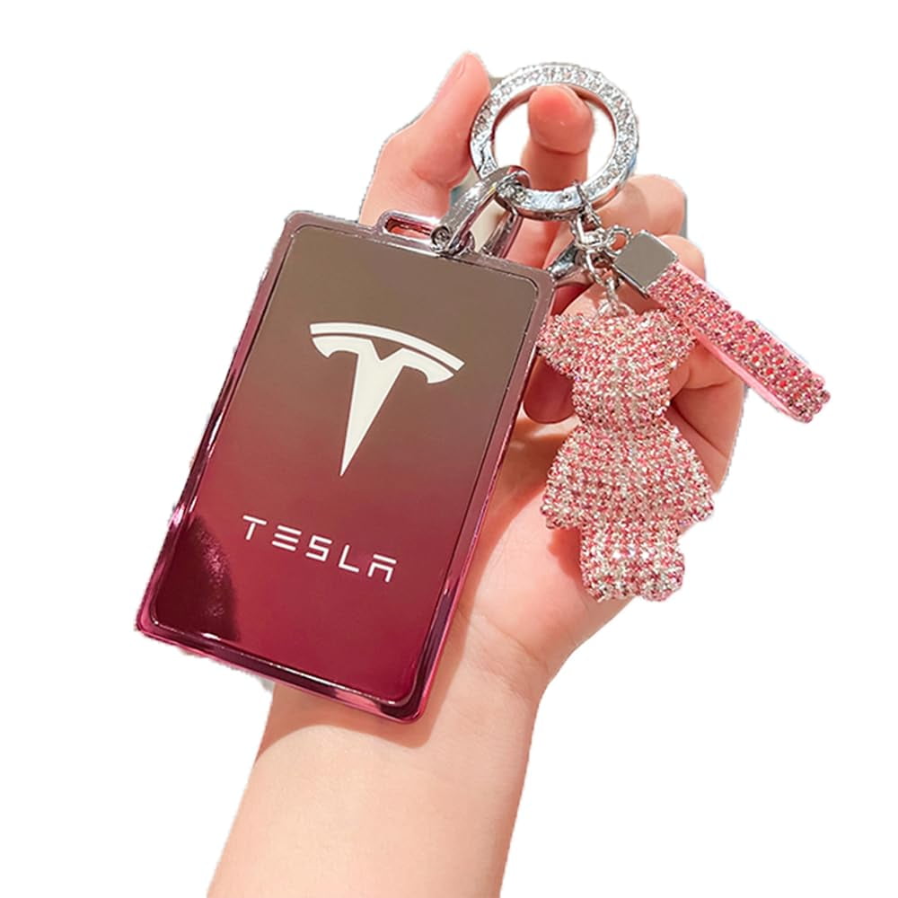 Smerun for Tesla Key Card Holder Bling Key Chain for Model S/X/3/Y ...