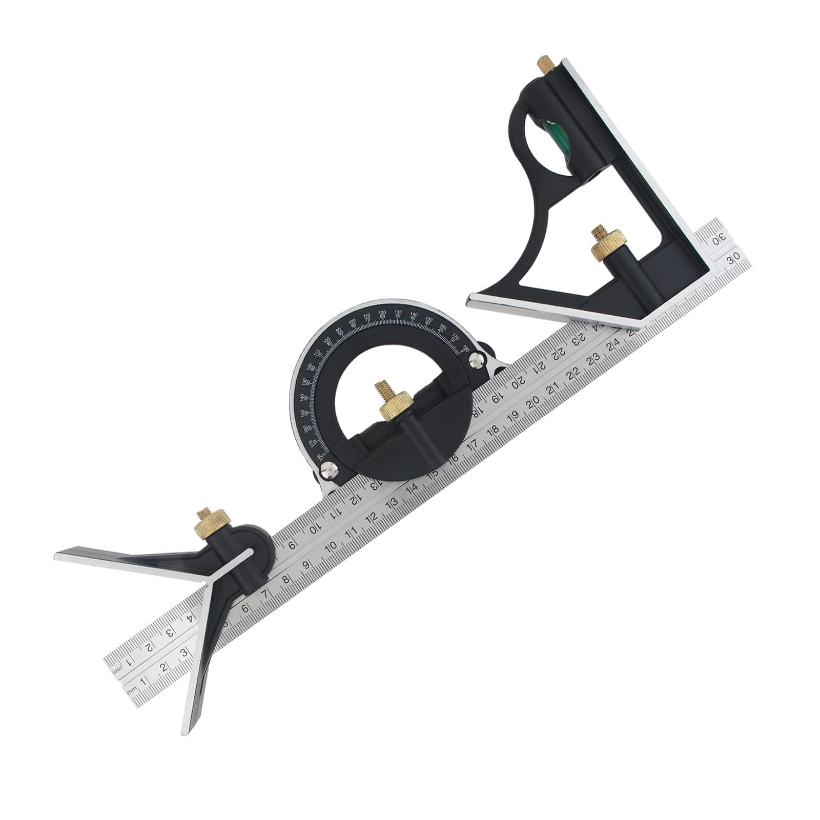 Smgda 12" Combination Square Stainless Steel Adjustable Sliding ...