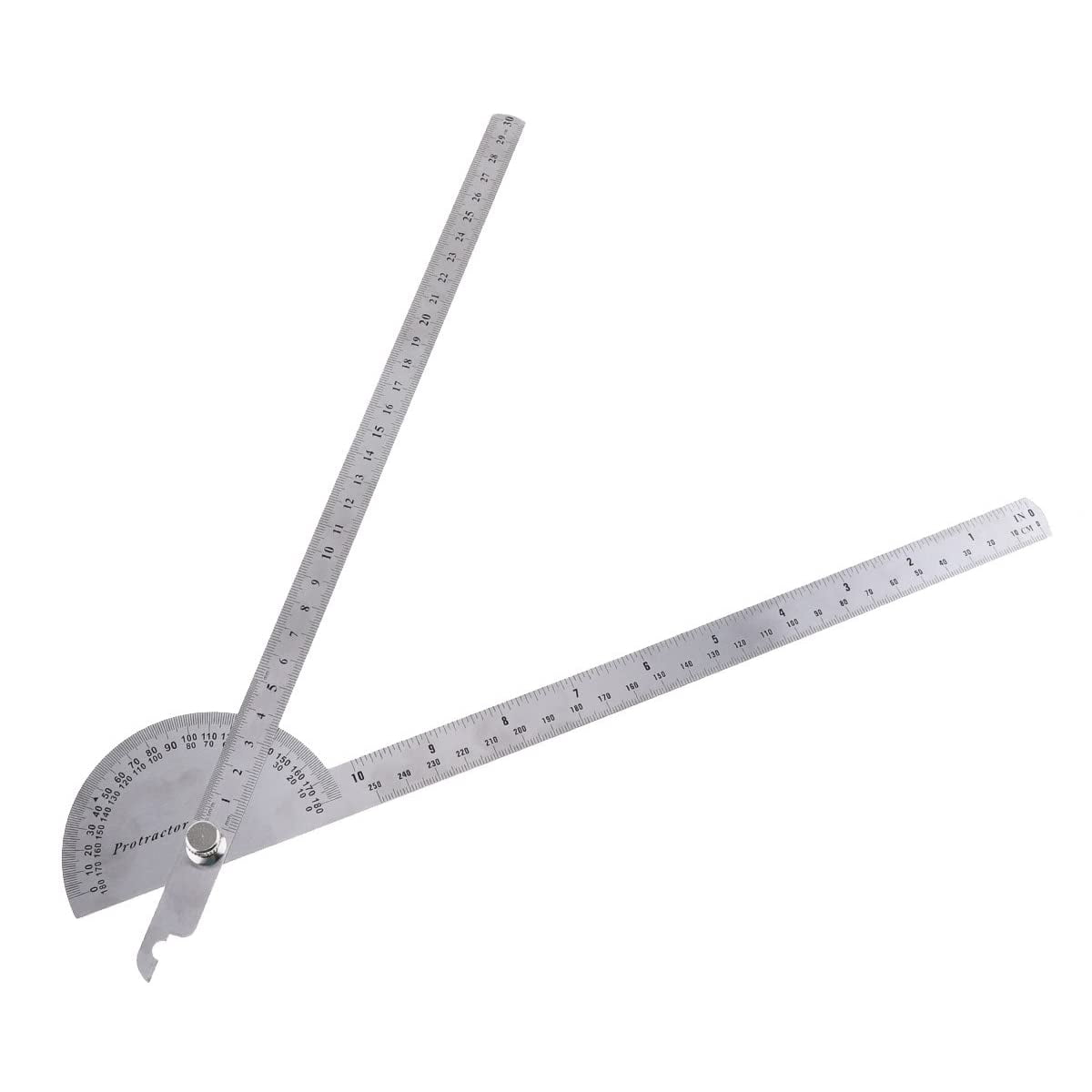 Smgda Angle Protractor Angle Finder Ruler 0-180 Degrees Stainless Steel ...