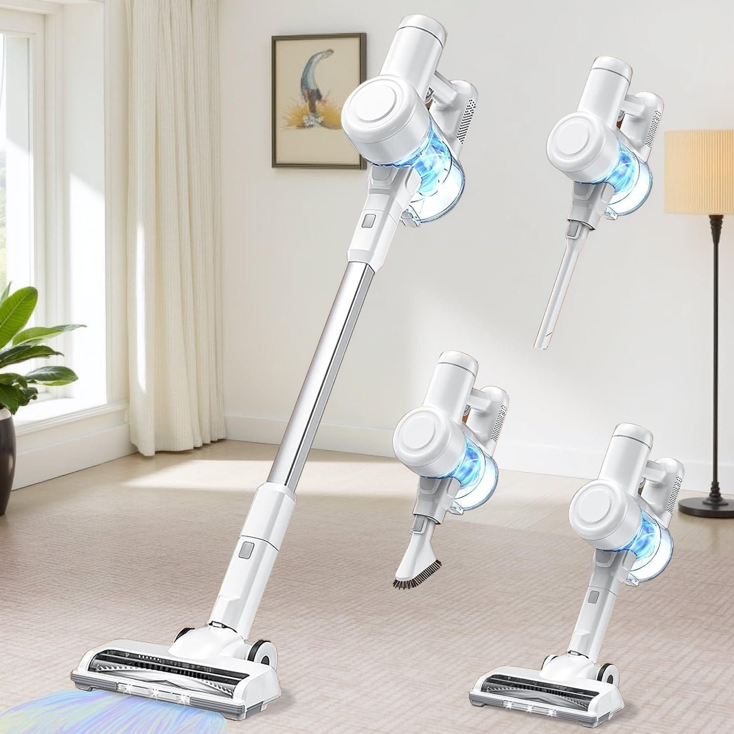 BEDDLE Cordless 3-in-1 Stick Vacuum Cleaner, Lightweight for Carpet ...