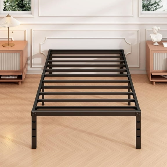 Einfach Twin Bed Frame, Heavy Duty Metal Platform Bed with Ample Under ...