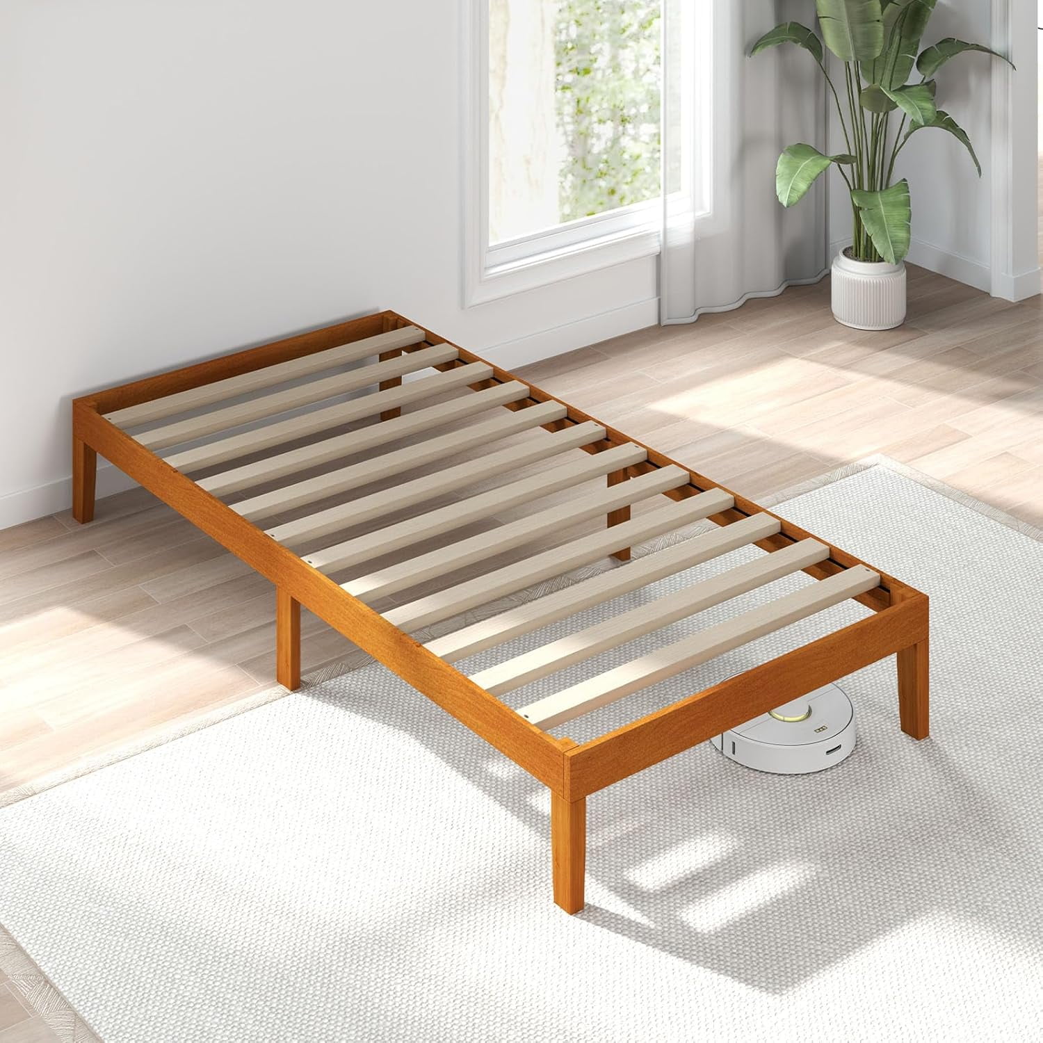 BEDDLE Wood Platform Bed Frame, No Box Spring Needed, Easy Assembly ...