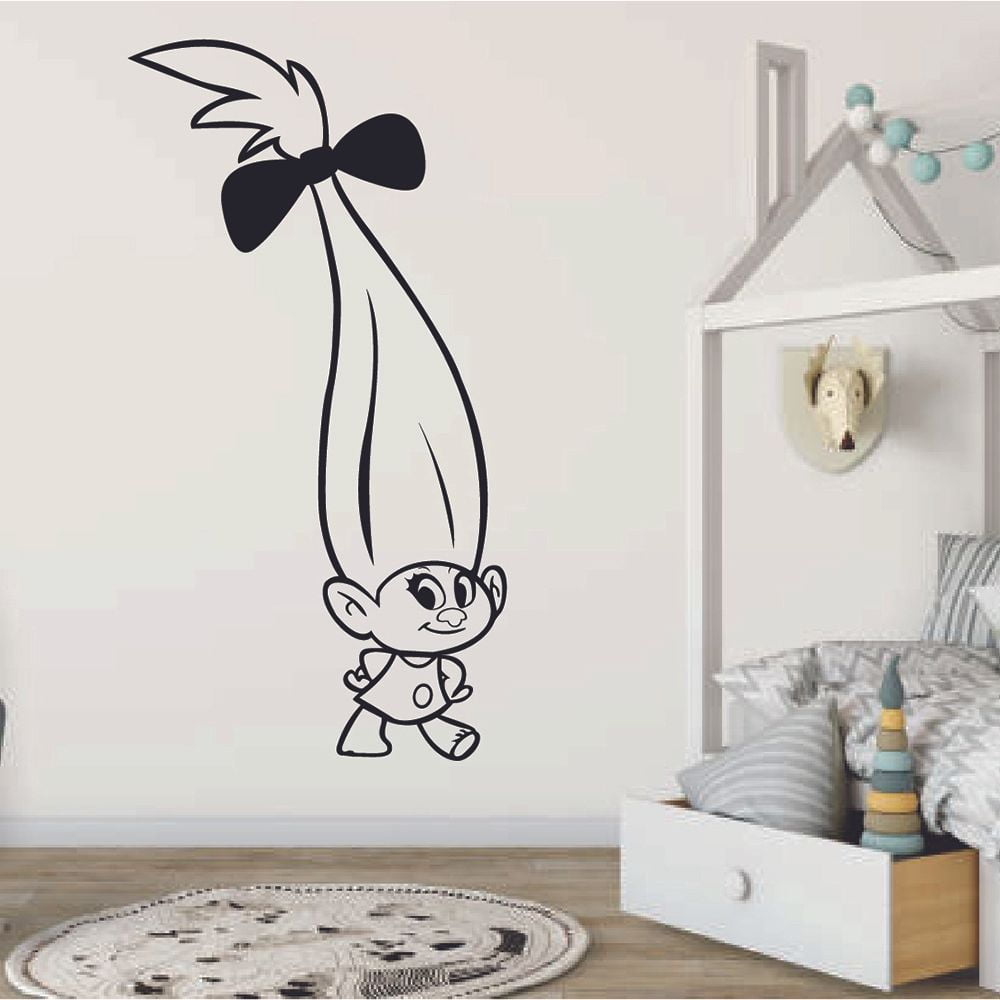 Smidge Troll Trolls Movie Cartoon Character Kids Wall Sticker Art Decal ...