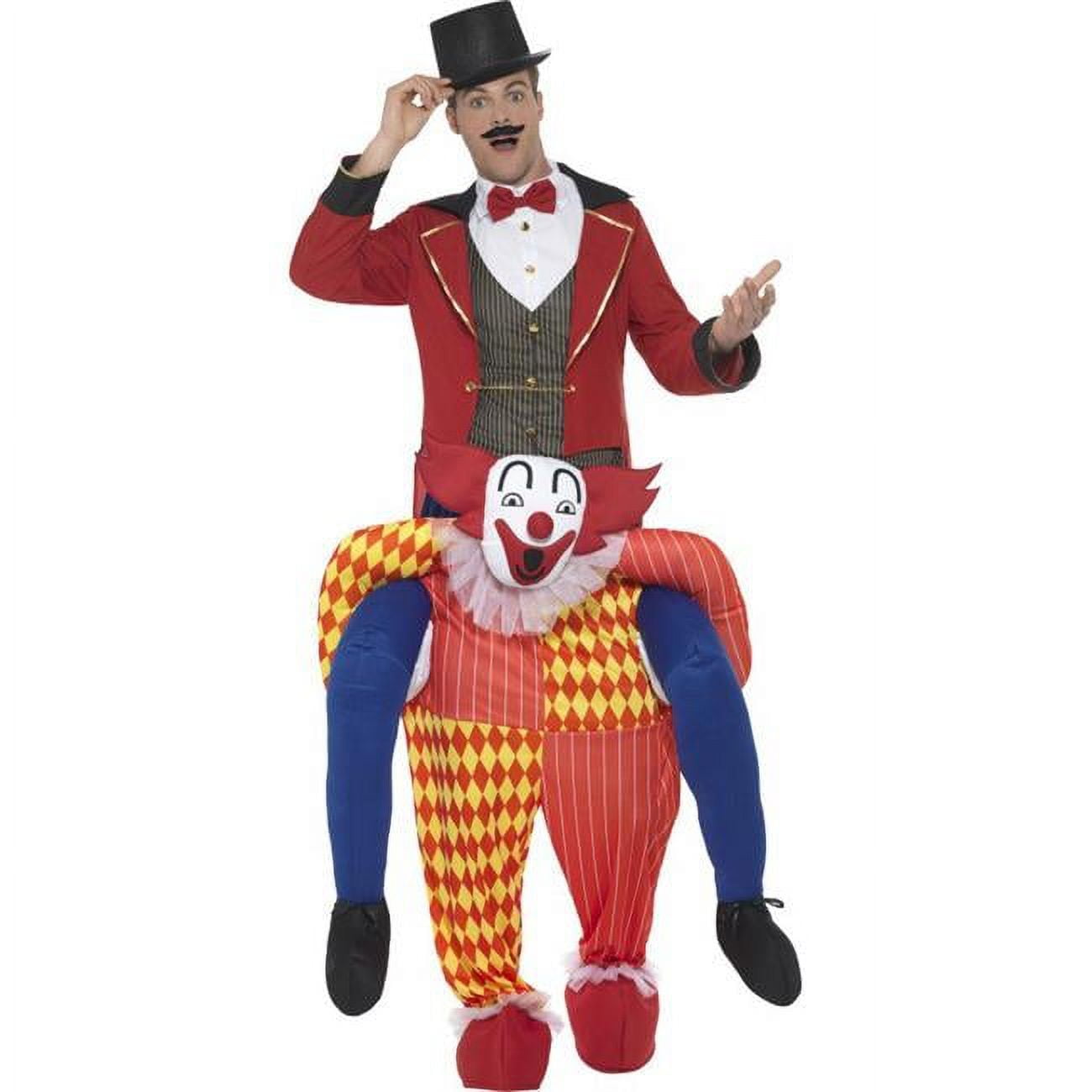 Smiffys 47159 Piggyback Clown Costume One Piece Suit with Mock Legs ...