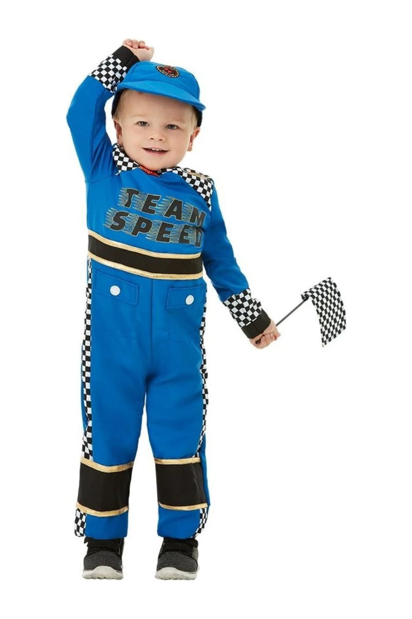 Kids Baby Party Racer - Blue and Black Racing Car Driver Toddler ...