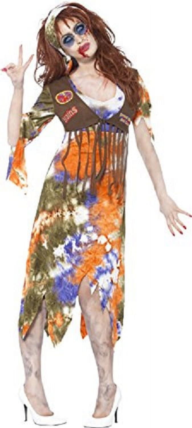 Smiffys Womens Zombie 60s Hippie Lady Costume Size 14-16 - Walmart.com