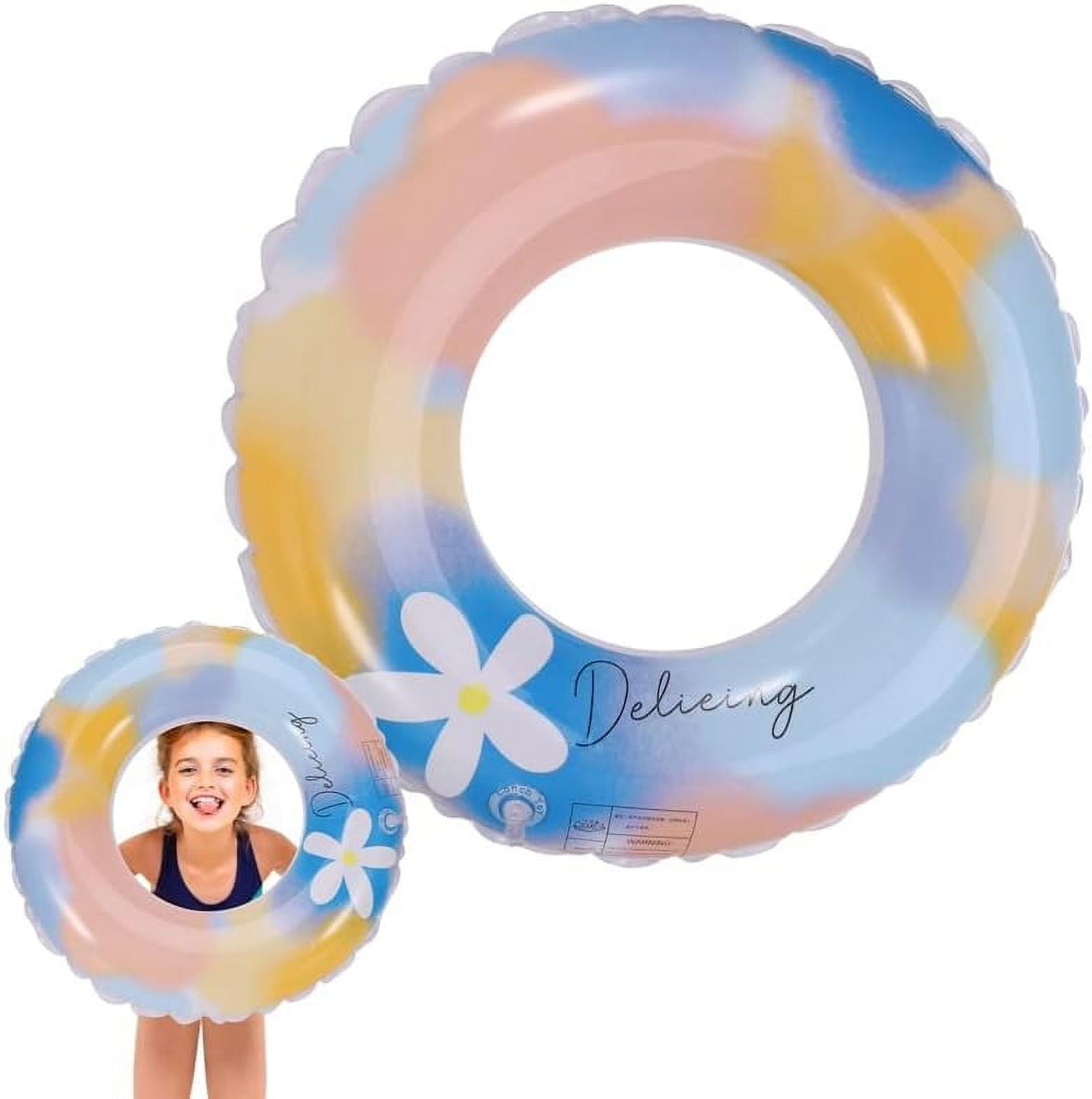 Smilcloud Flower Swim Ring Inflatable Floating Ring Swimming Ring ...