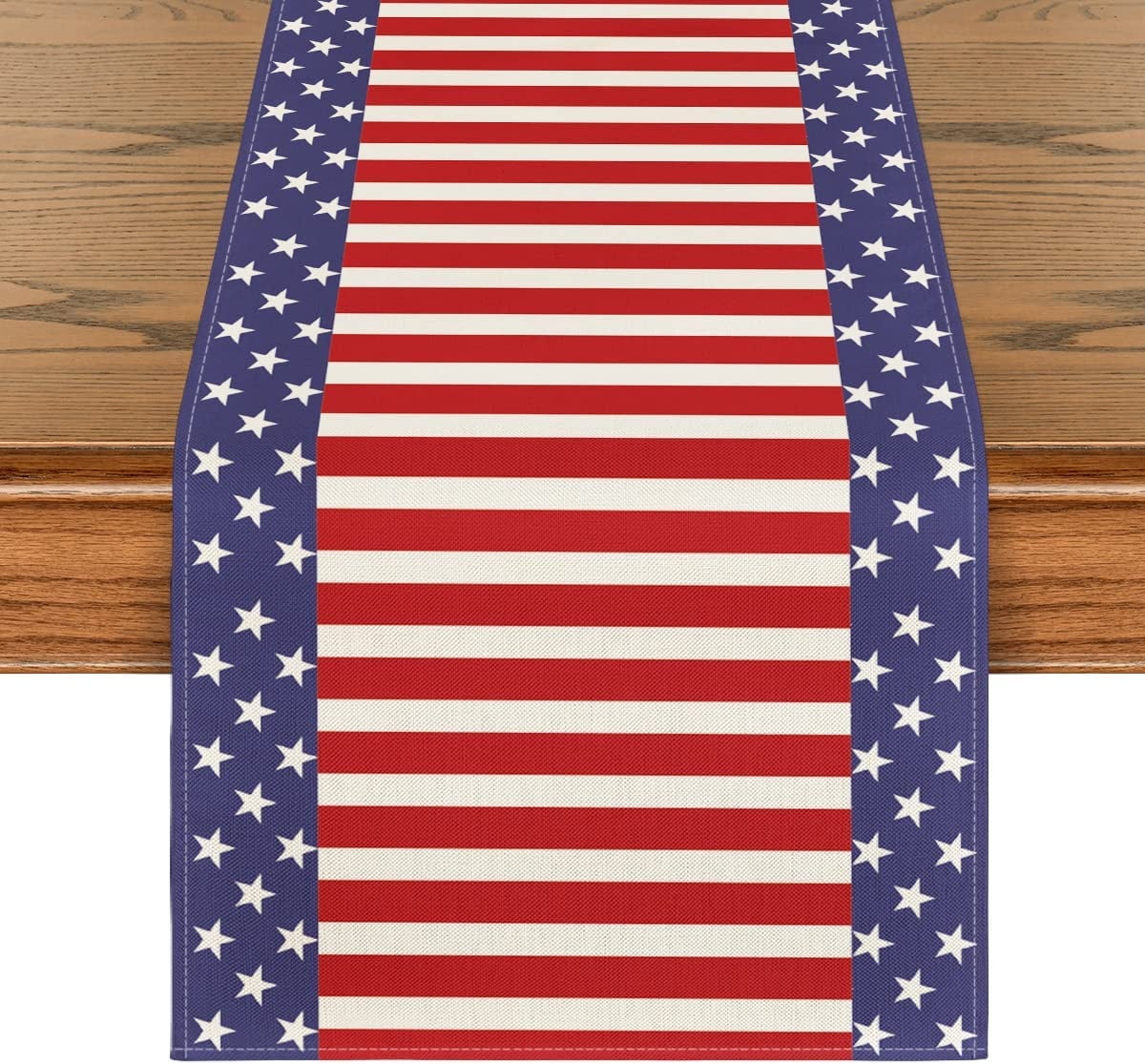 Smile American Star Flag Table Runner for Dining Table 13 x 90 4th of ...