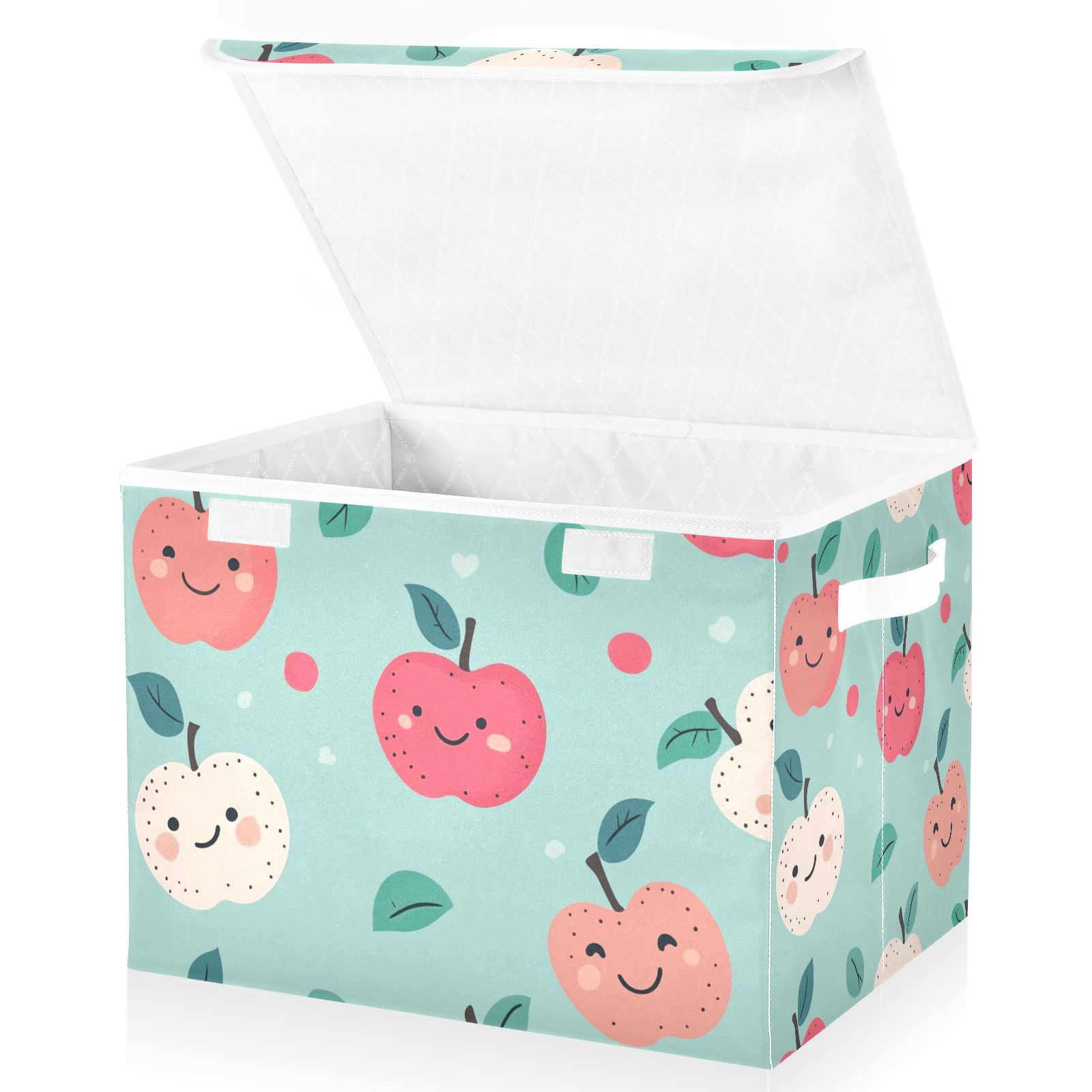 Smile Apples Storage Basket for Shelves Foldable Container Organizer ...