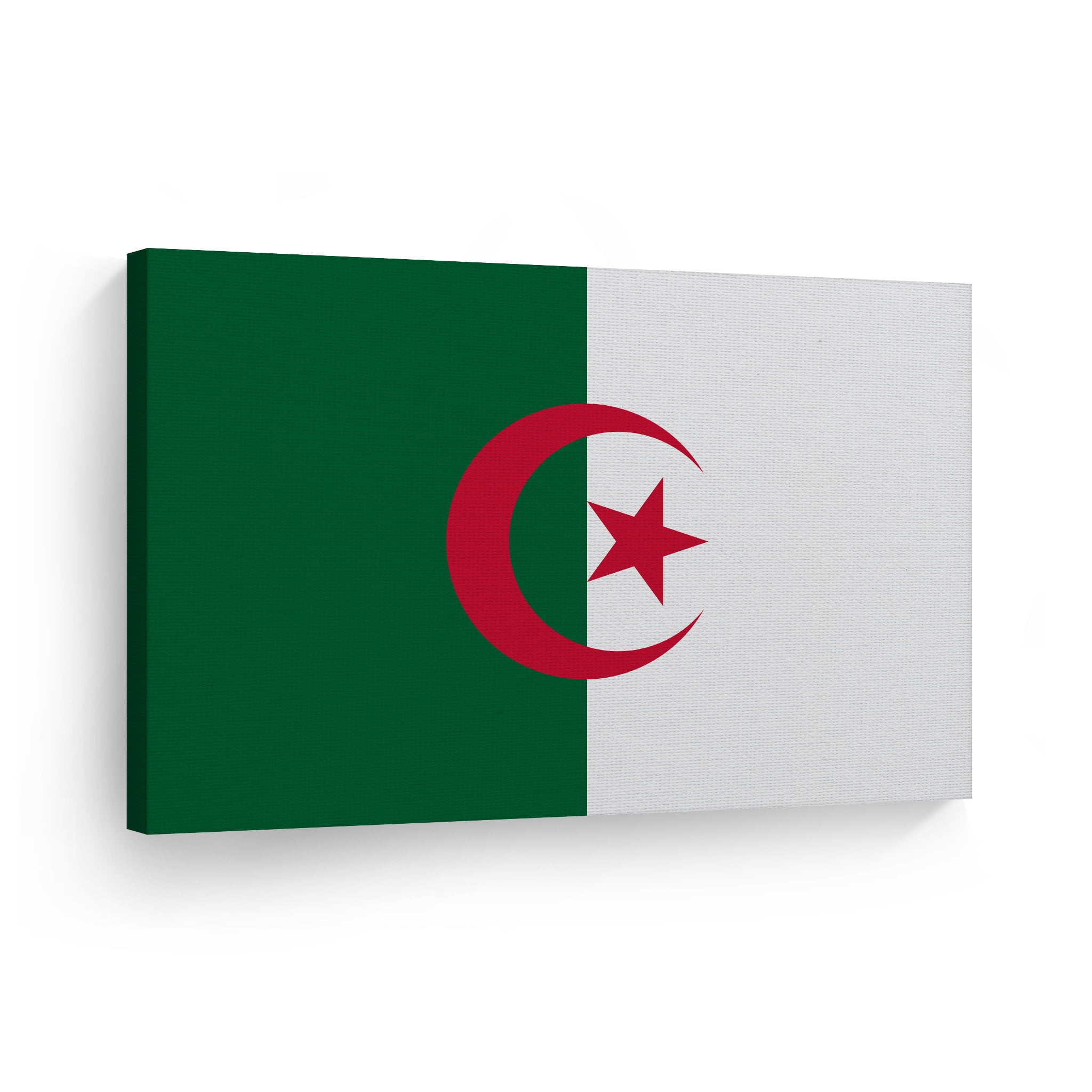 Smile Art Design Algeria Flag Canvas Wall Art Print Country Flags ...