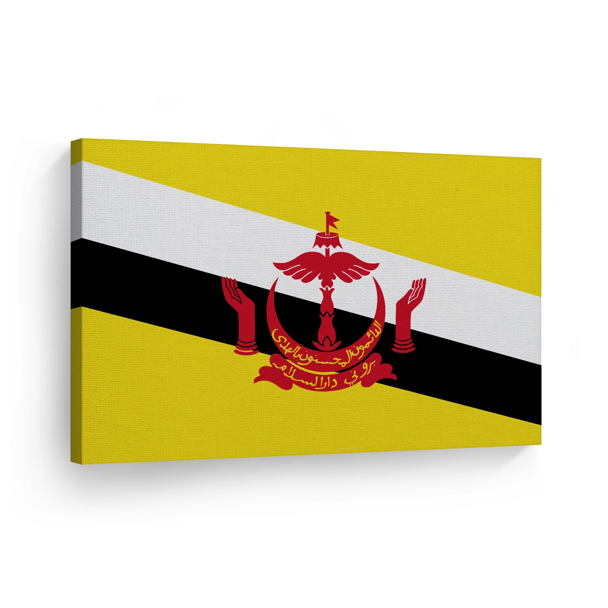 Smile Art Design Brunei Flag Canvas Wall Art Print Country Flags Office ...