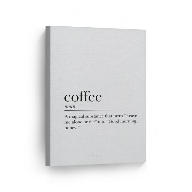 Smile Art Design Coffee Lettering Dictionary Art Noun Definition Canvas ...