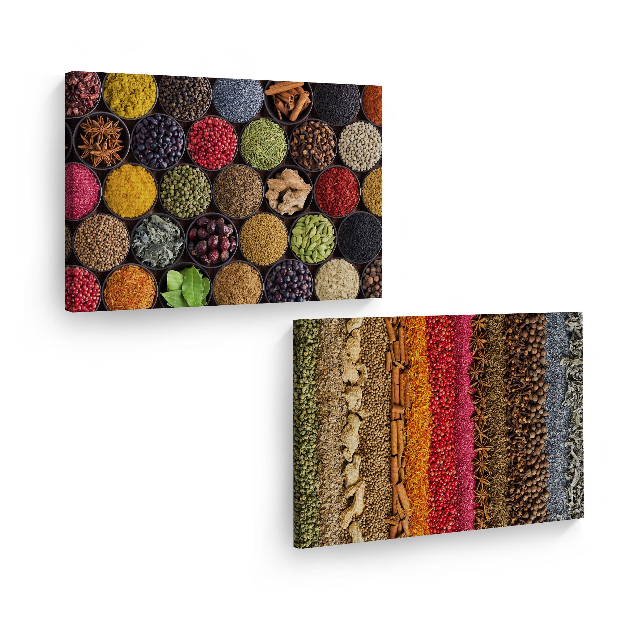 Smile Art Design Colorful Indian Spices Herbs Seeds 2 Piece Kitchen ...