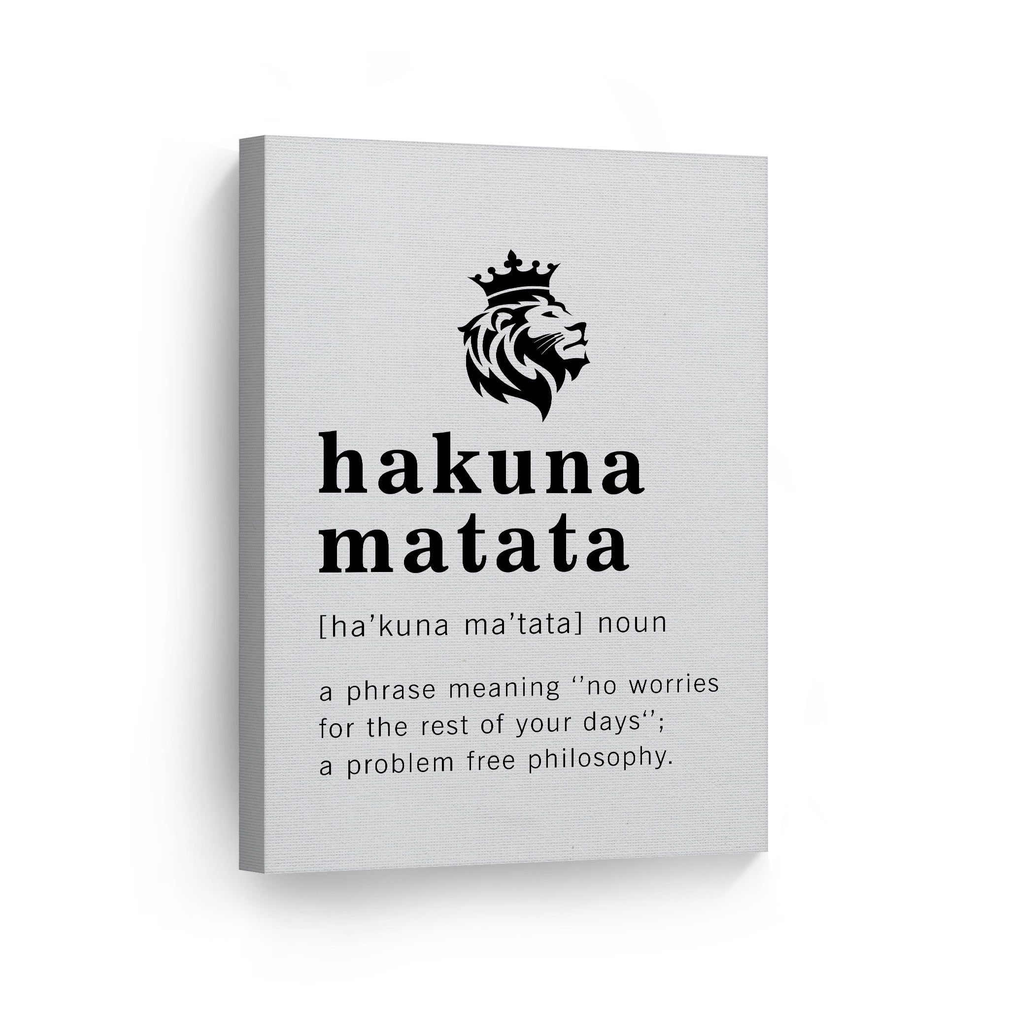 Smile Art Design Funny Noun Dictionary Definition of Hakuna Matata ...