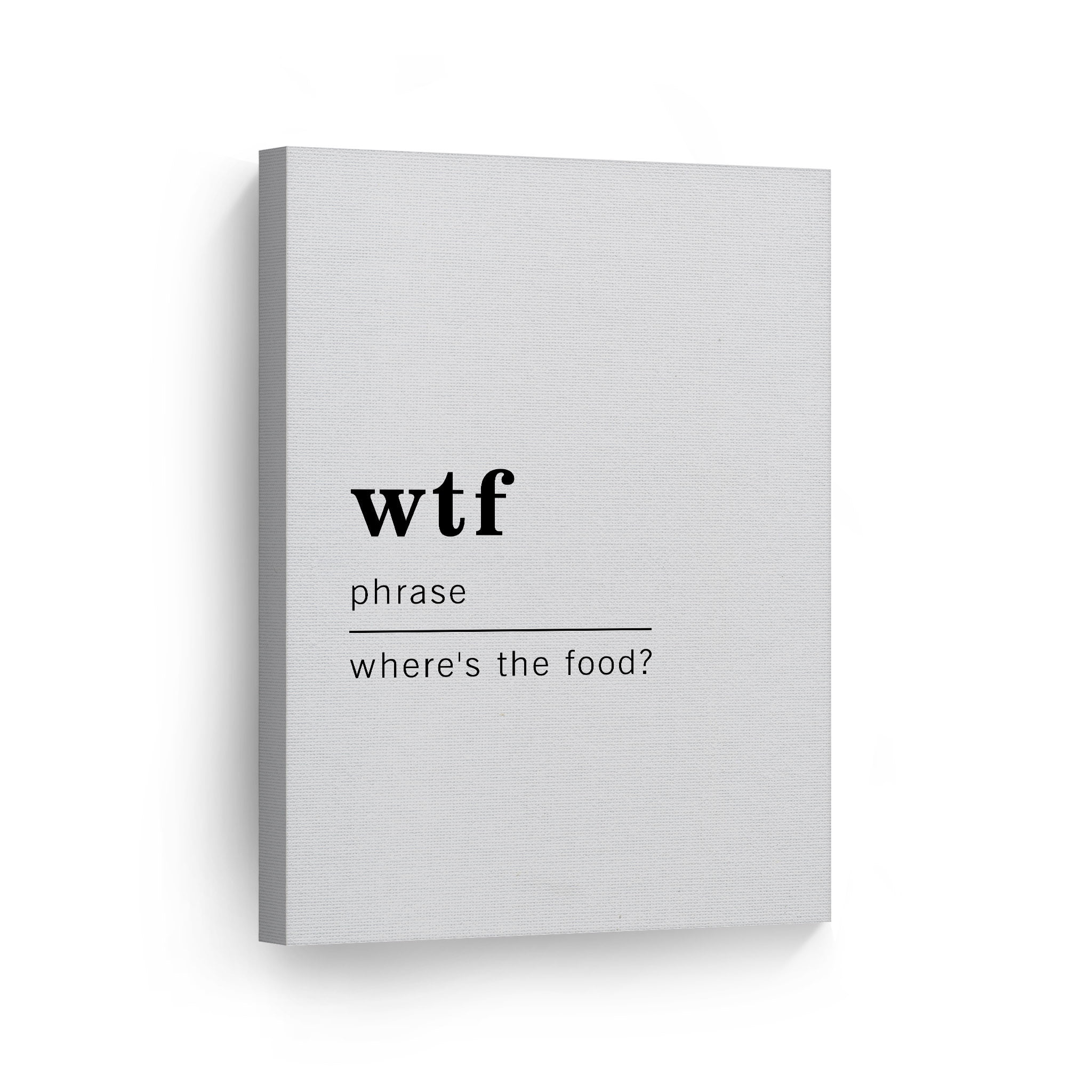 Smile Art Design Funny Phrase Noun Dictionary Definition of WTF Canvas ...