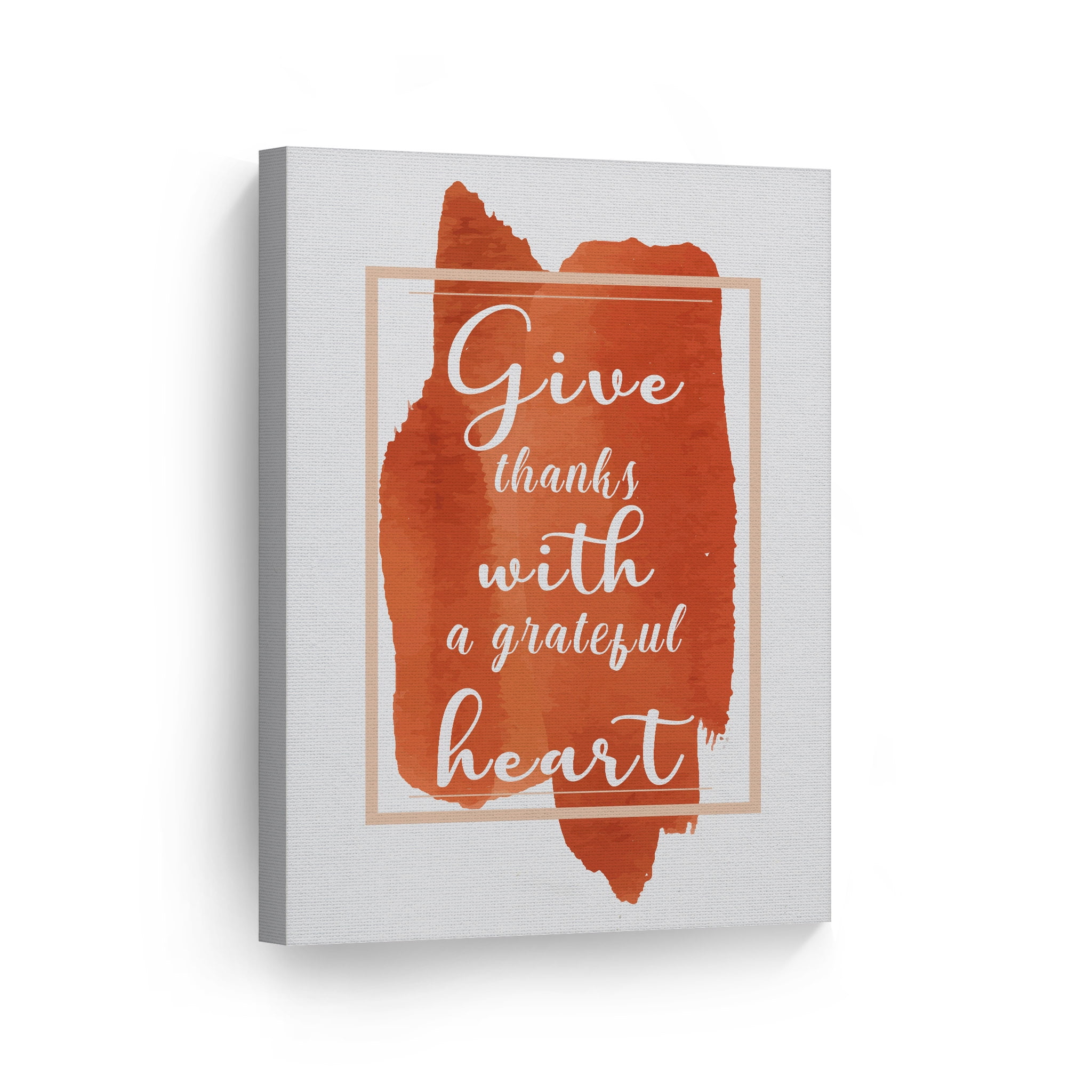 Smile Art Design Give thanks with a grateful heart Scripture Wall Art ...