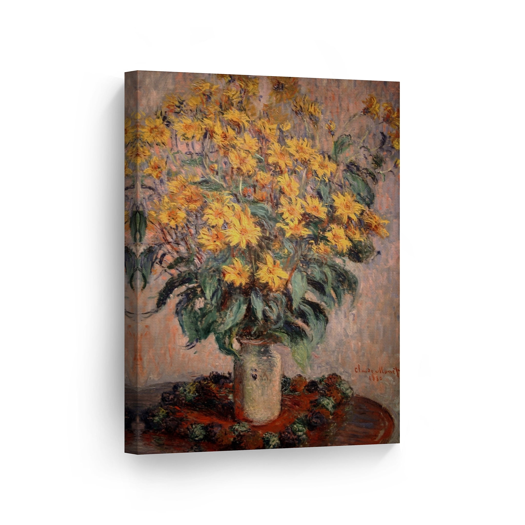 Smile Art Design JerUSA lem Artichoke Flowers by Claude Monet Canvas ...