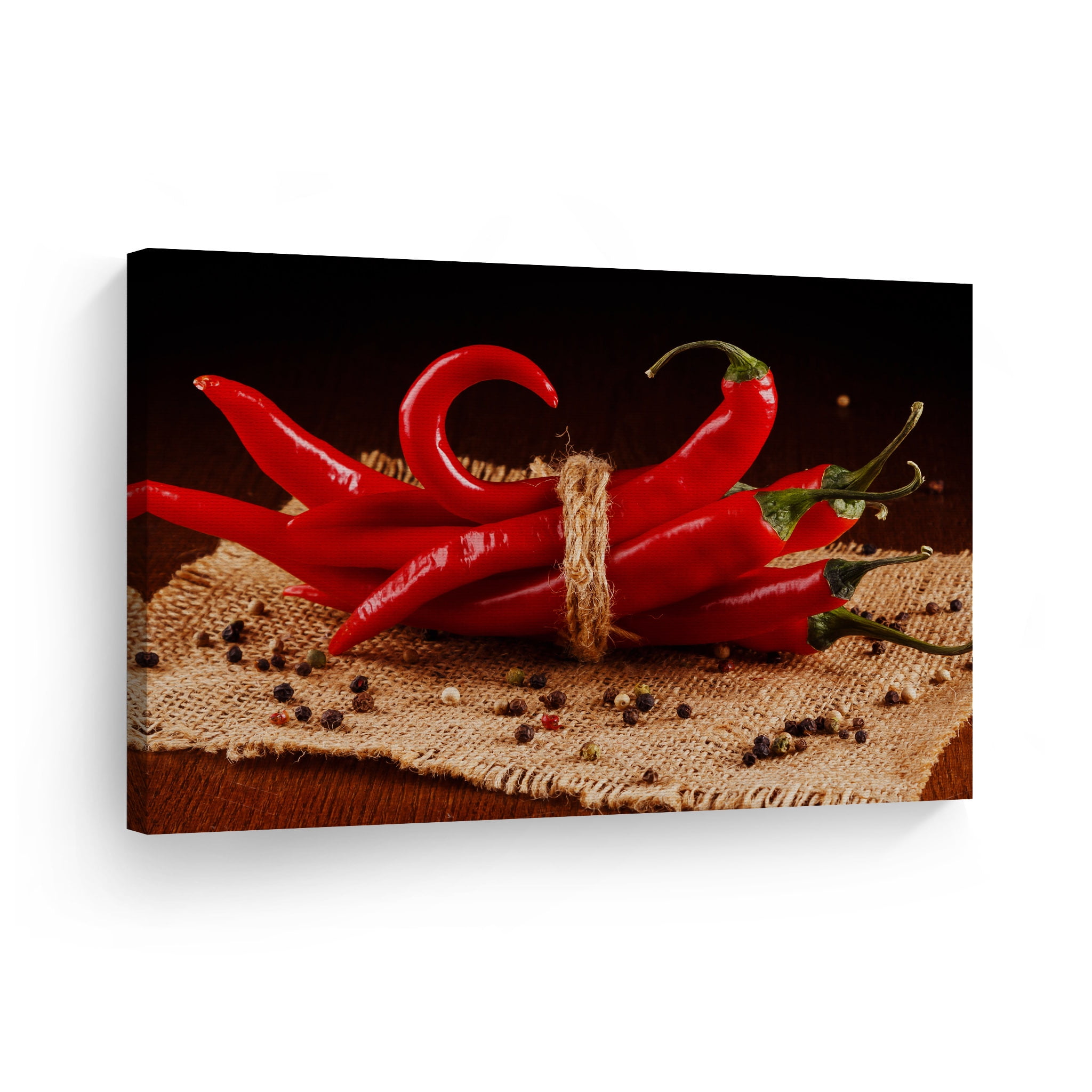 Smile Art Design Mexican Red Hot Chili Pepper Kitchen Canvas Wall Art ...